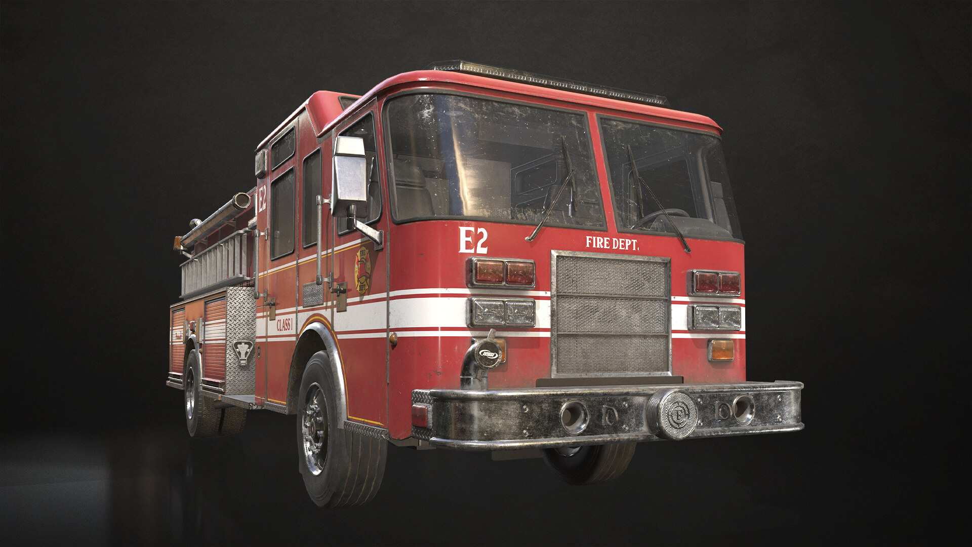 Generic Fire Truck - 3D Model by MSWoodvine