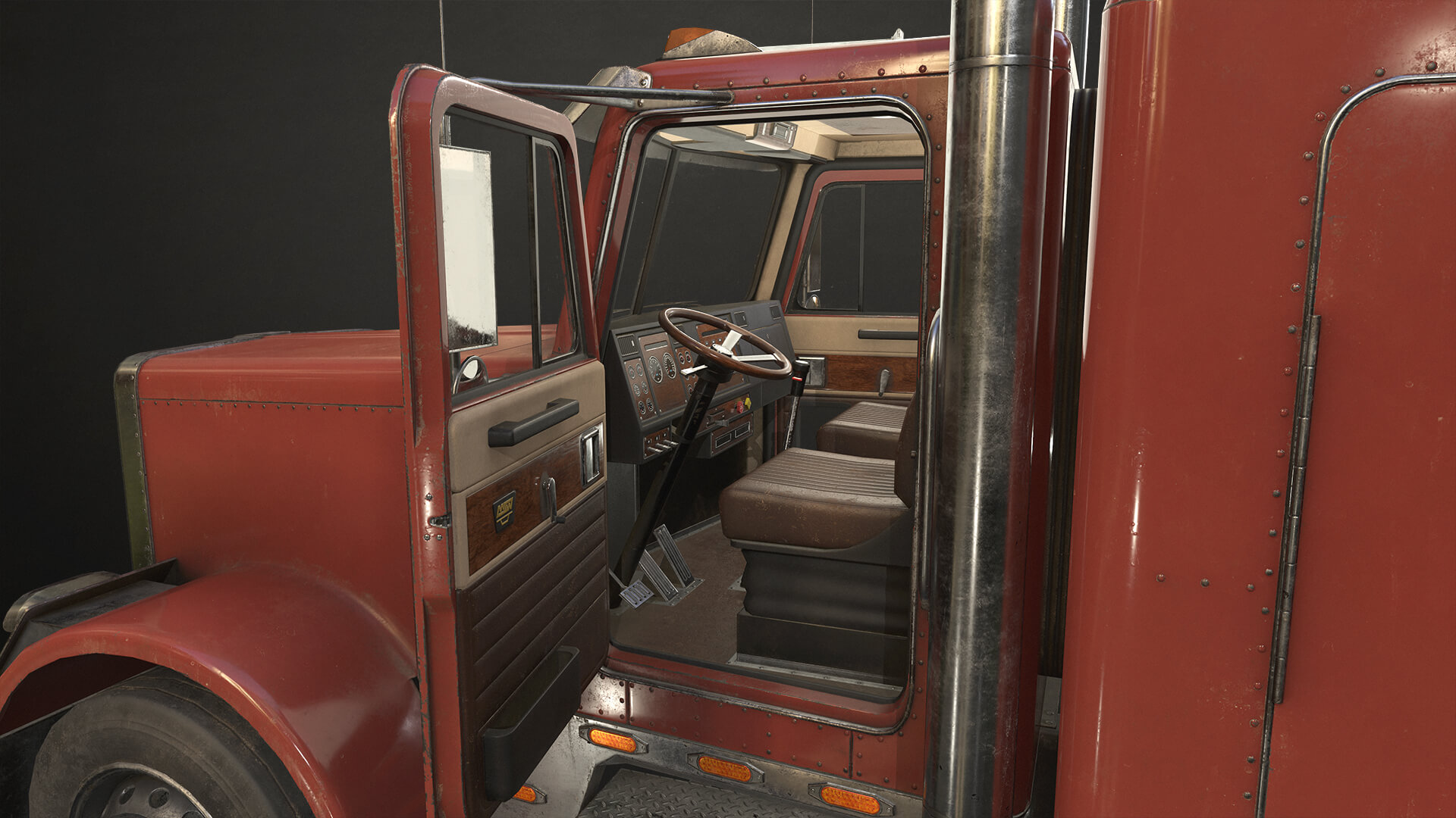 Flat Top Semi Truck Van Trailer - 3D Model by MSWoodvine