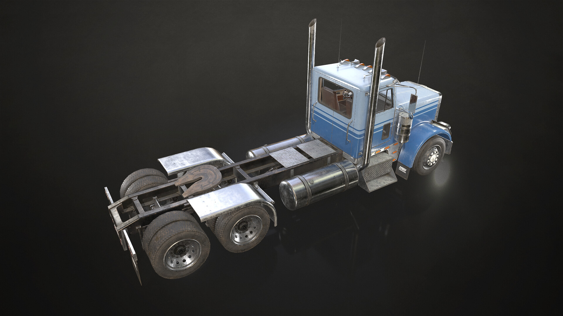 Flat Top Semi Truck - 3D Model by MSWoodvine
