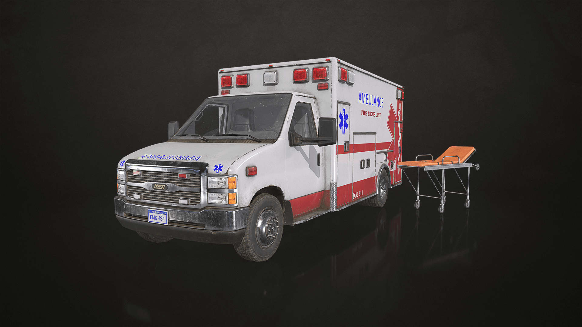 Ambulance 3D Render | RenderHub Gallery