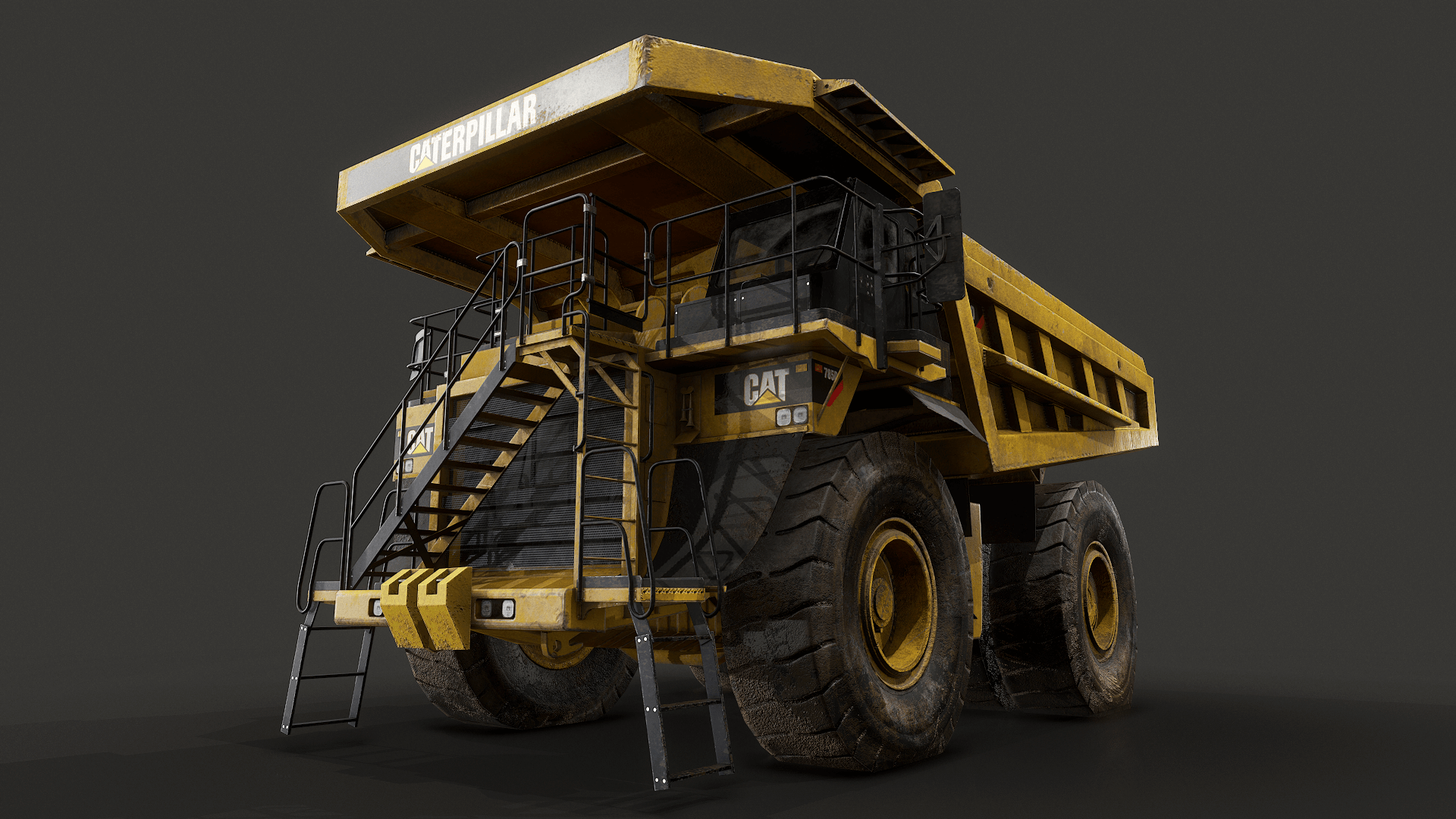 Cat 785D Mining Dump Truck 3D Render, Digital Art by MSWoodvine