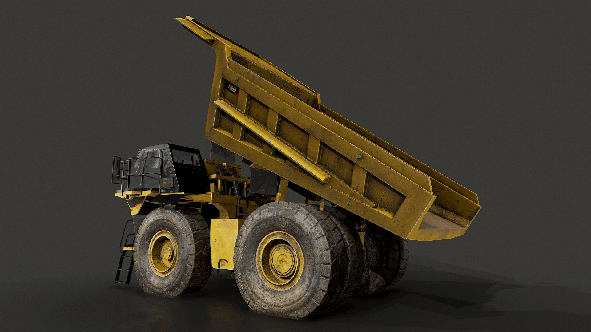 Cat 785D Mining Dump Truck 3D Render, Digital Art by MSWoodvine