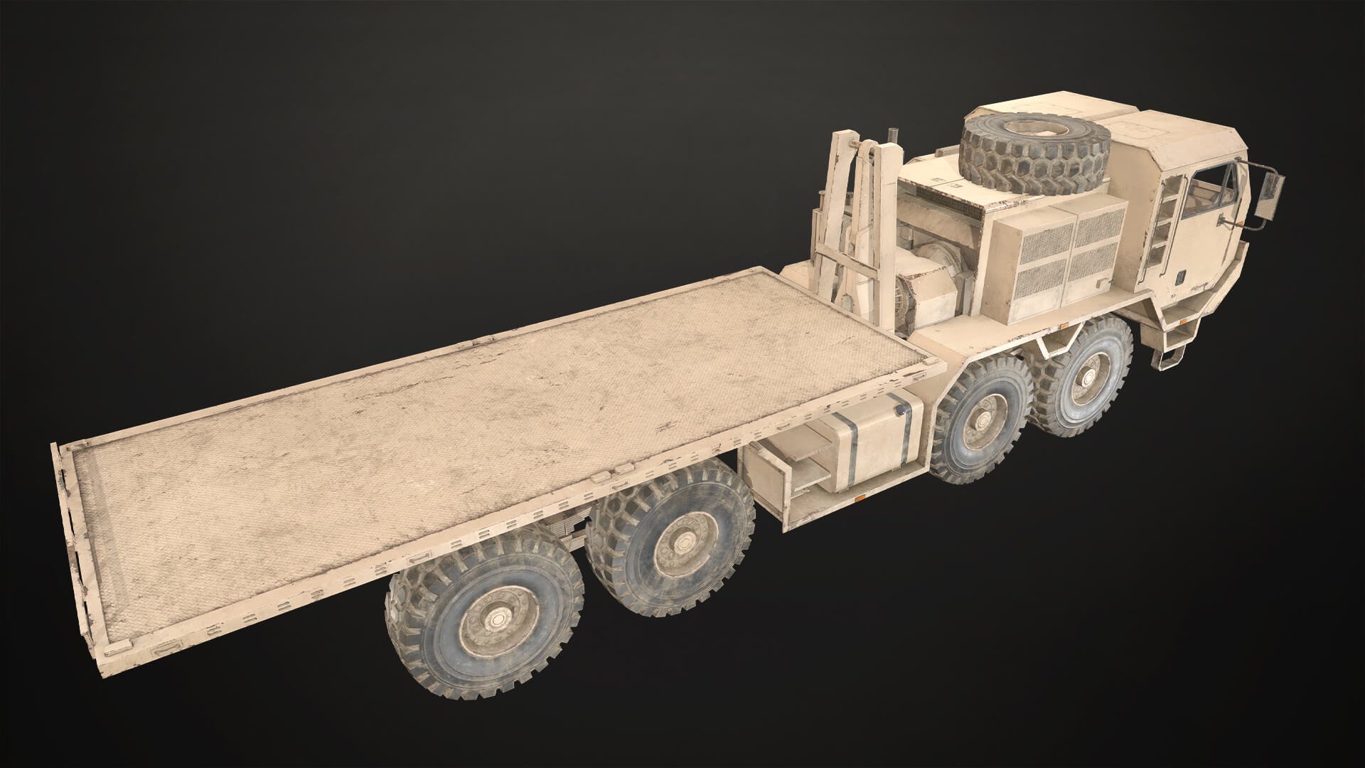 Heavy Military Truck V1 - Flatbed 3D Model by MSWoodvine