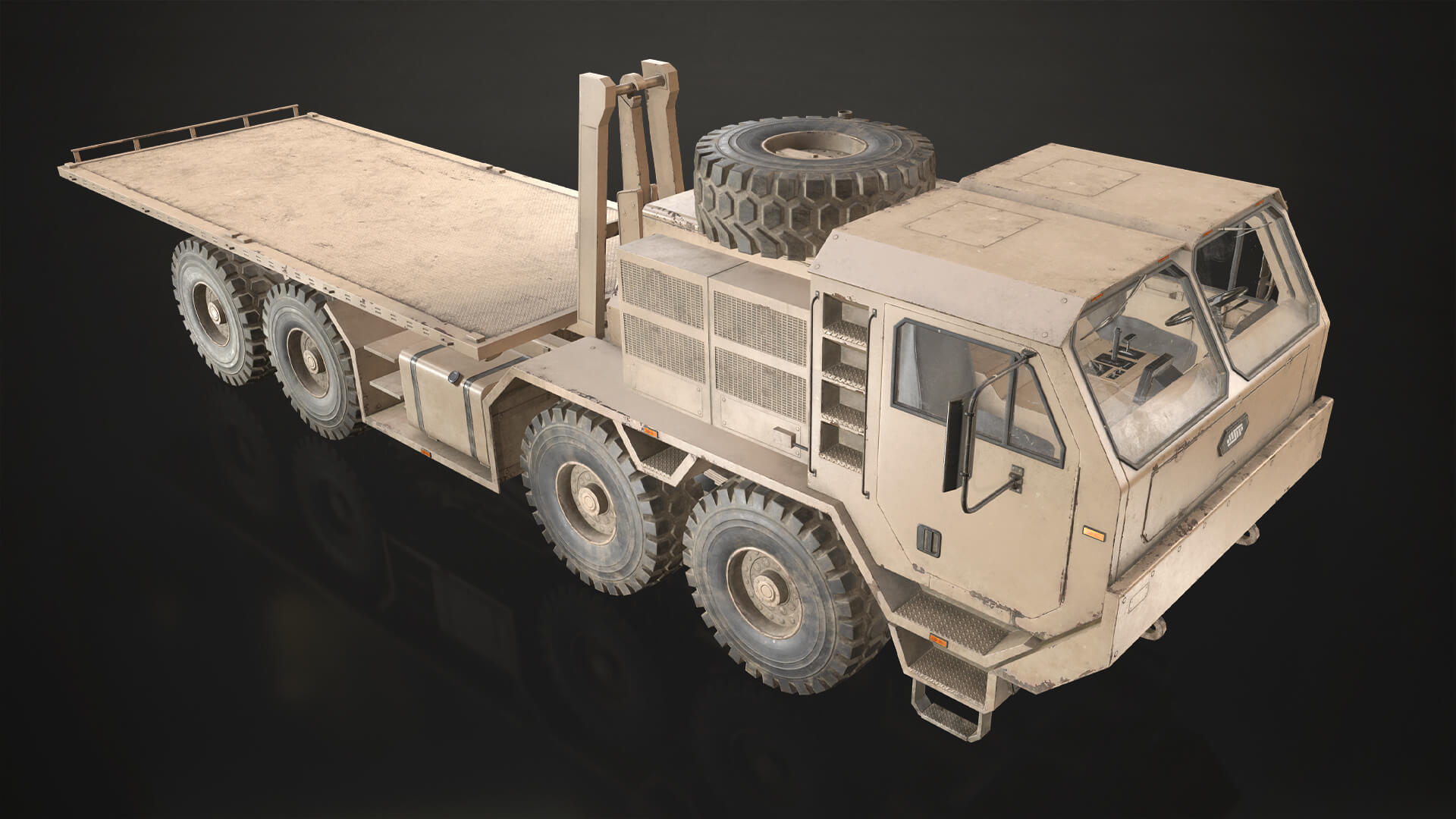 Heavy Military Truck V1 - Flatbed 3D Model by MSWoodvine