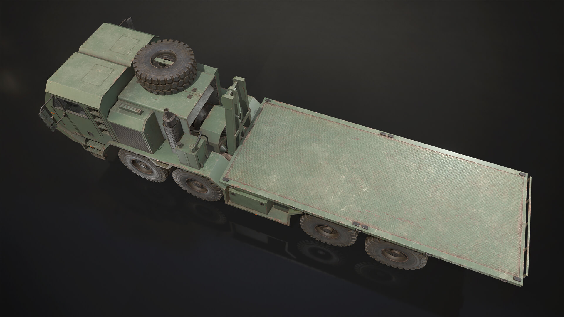 Heavy Military Truck V1 - Flatbed 3D Model by MSWoodvine