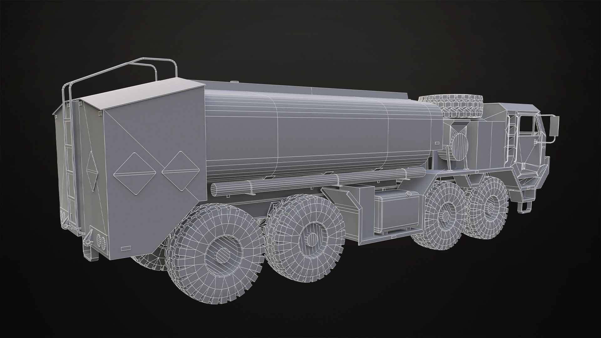 Heavy Military Truck V1 - Tanker 3D Model by MSWoodvine