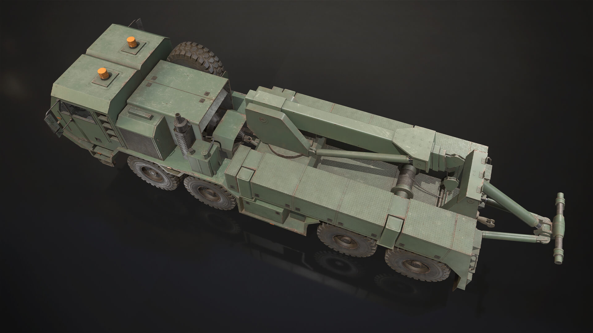 Heavy Military Truck V1 - Wrecker 3D Model by MSWoodvine