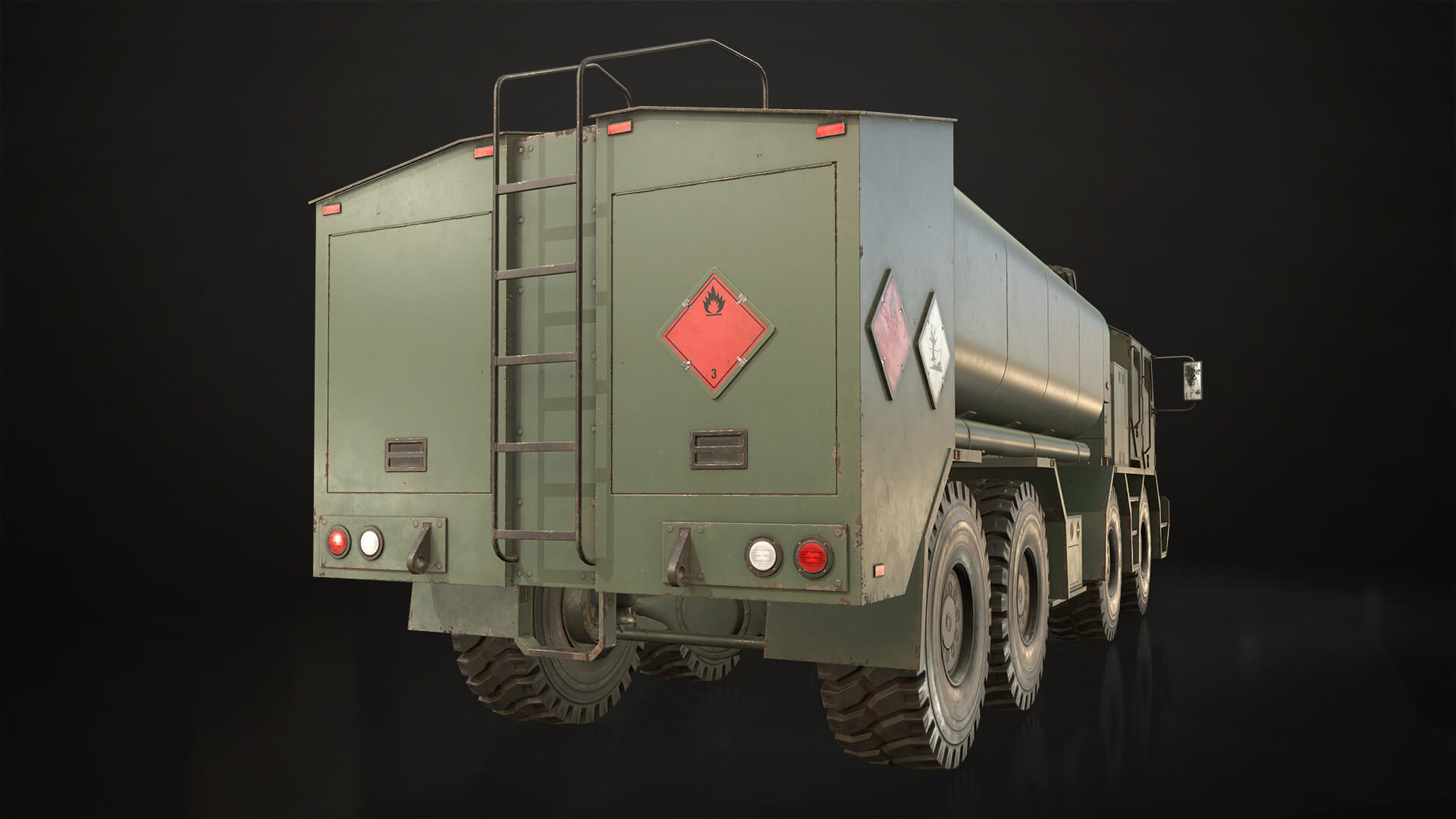 Heavy Military Truck V2 - Tanker 3D Model by MSWoodvine