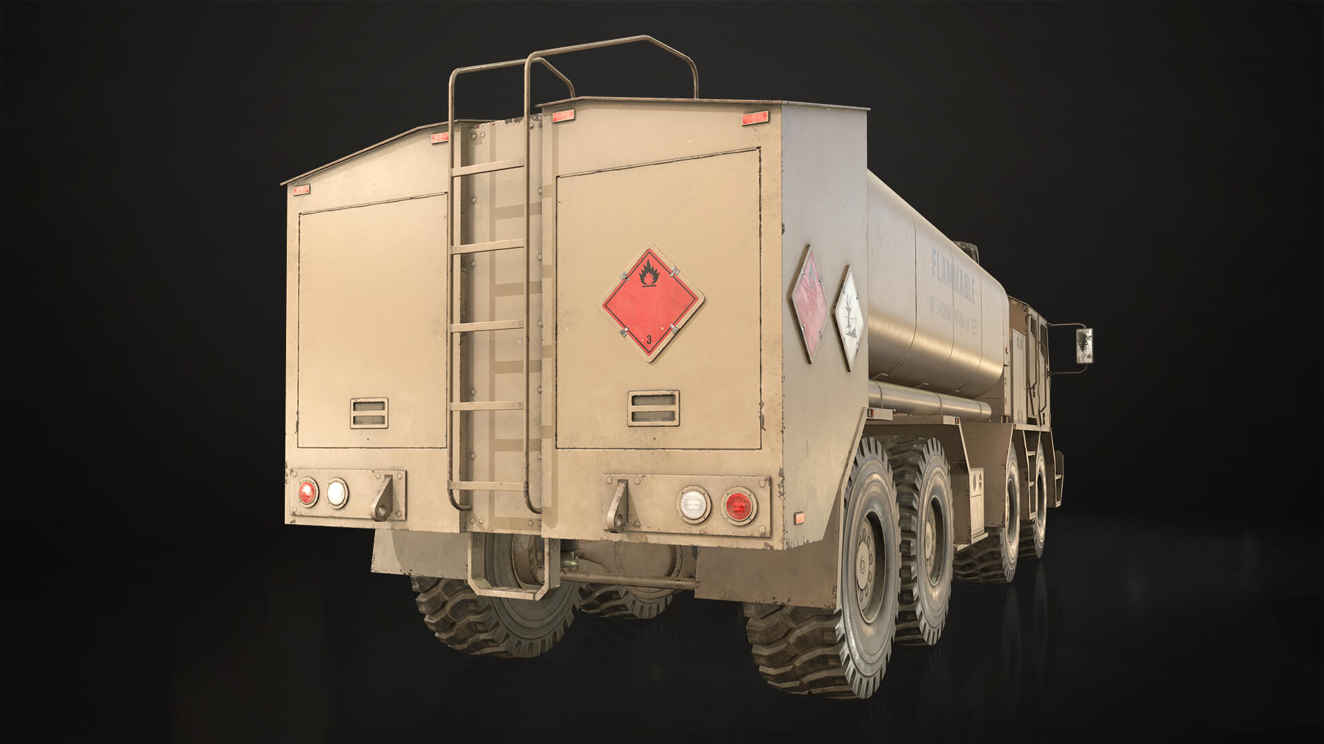 Heavy Military Truck V2 - Tanker 3D Model by MSWoodvine