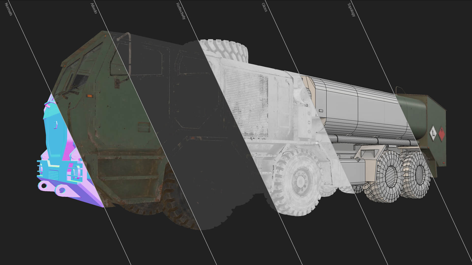 Heavy Military Truck V2 - Tanker 3D Model by MSWoodvine