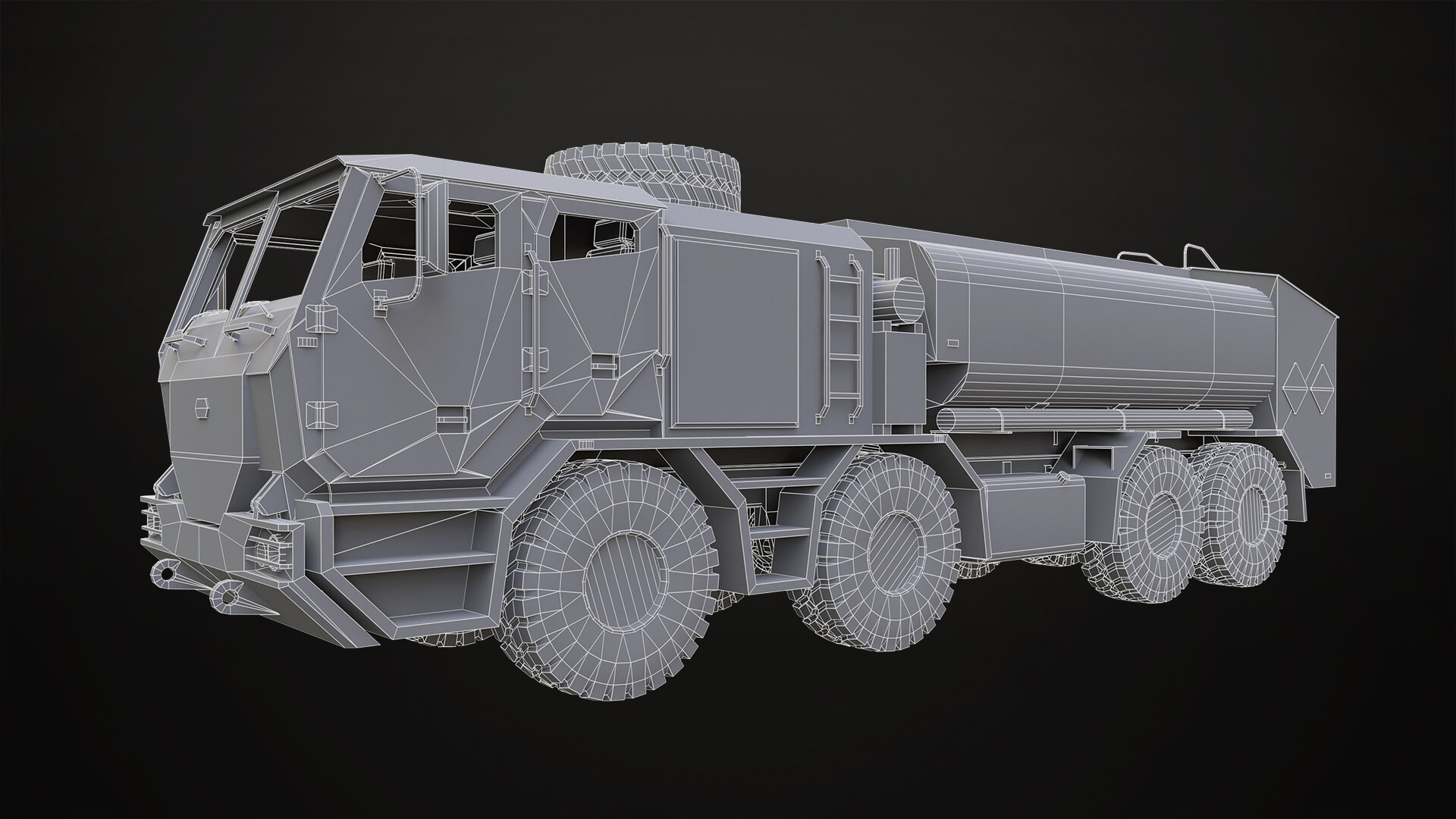 Heavy Military Truck V2 - Tanker 3D Model by MSWoodvine