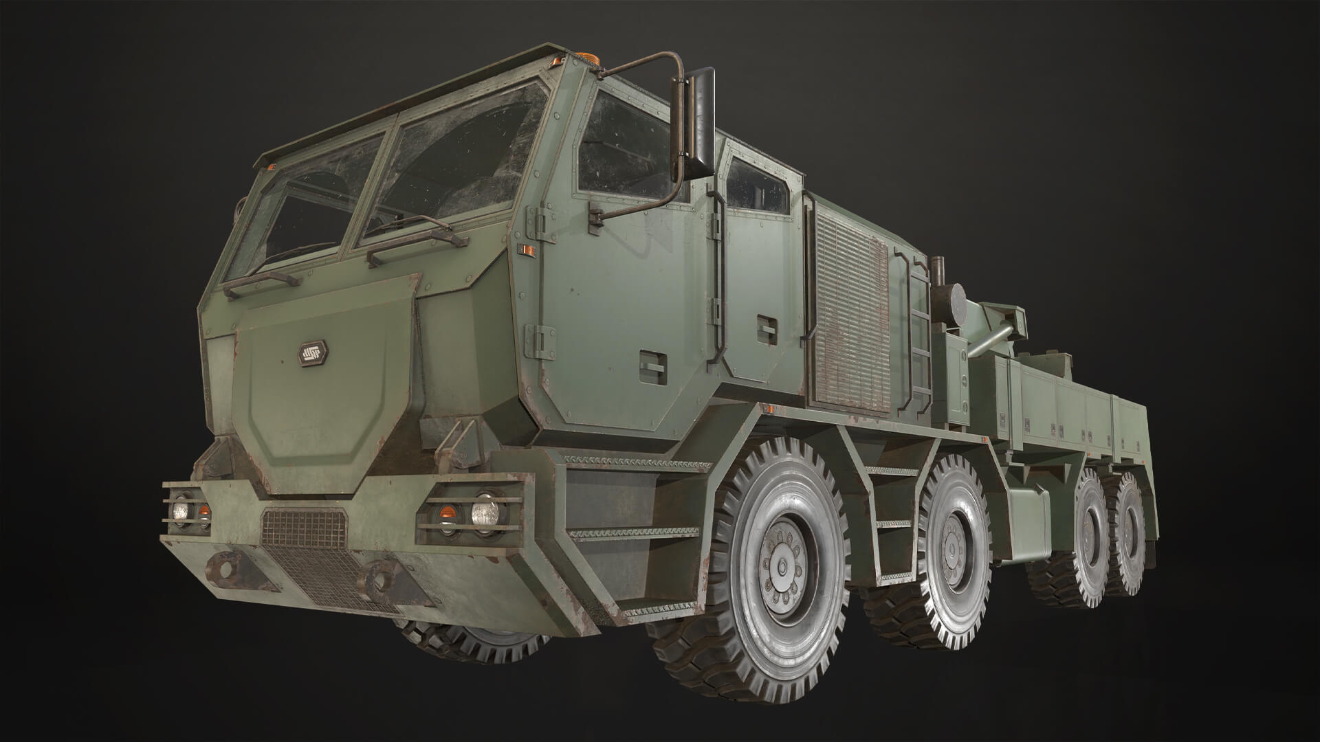Heavy Military Truck V2 - Wrecker 3D Model by MSWoodvine