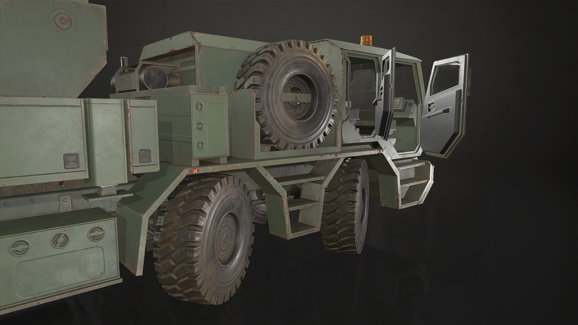 Heavy Military Truck V2 - Wrecker 3D Model by MSWoodvine