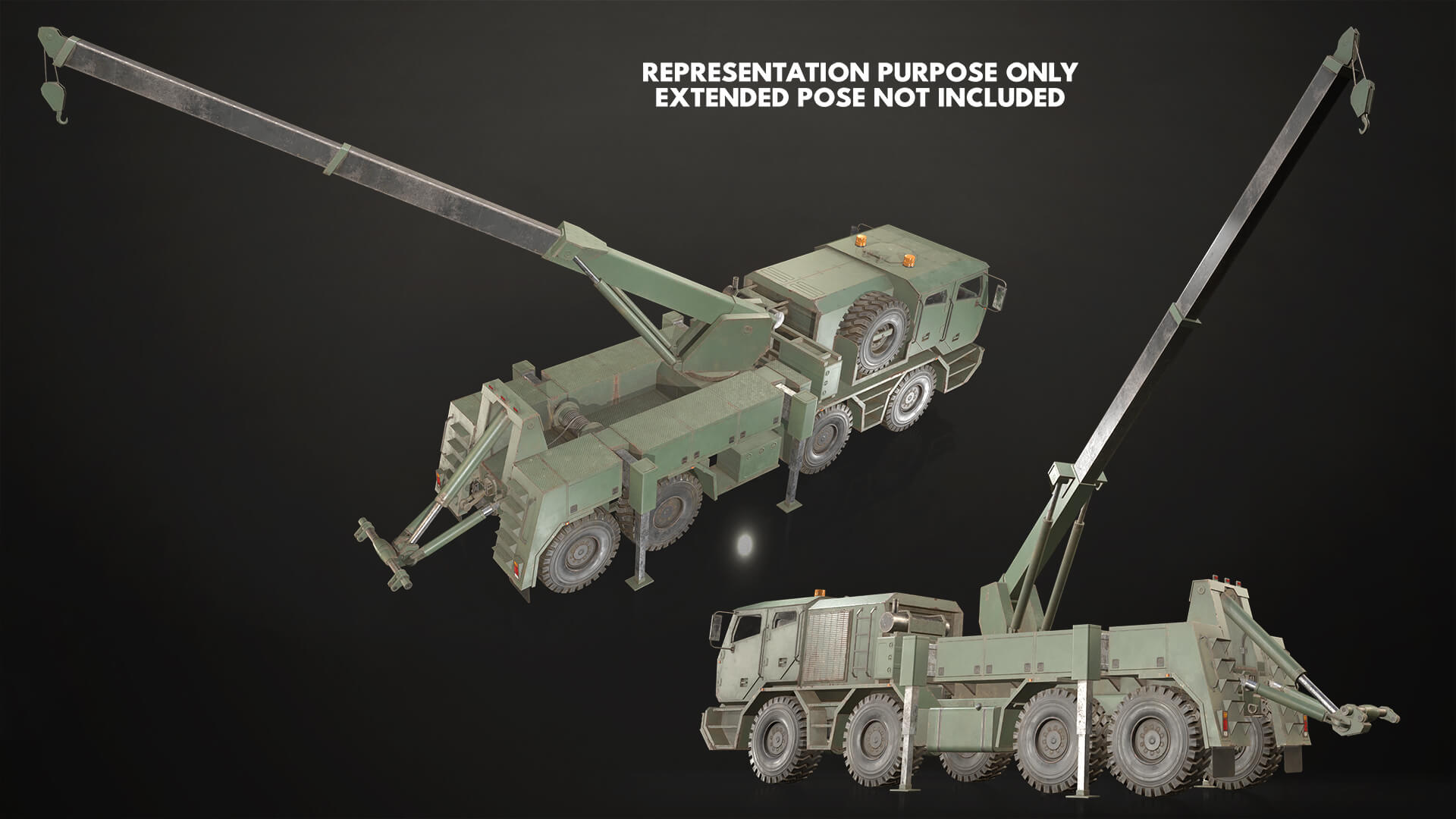 Heavy Military Truck V2 - Wrecker 3D Model by MSWoodvine