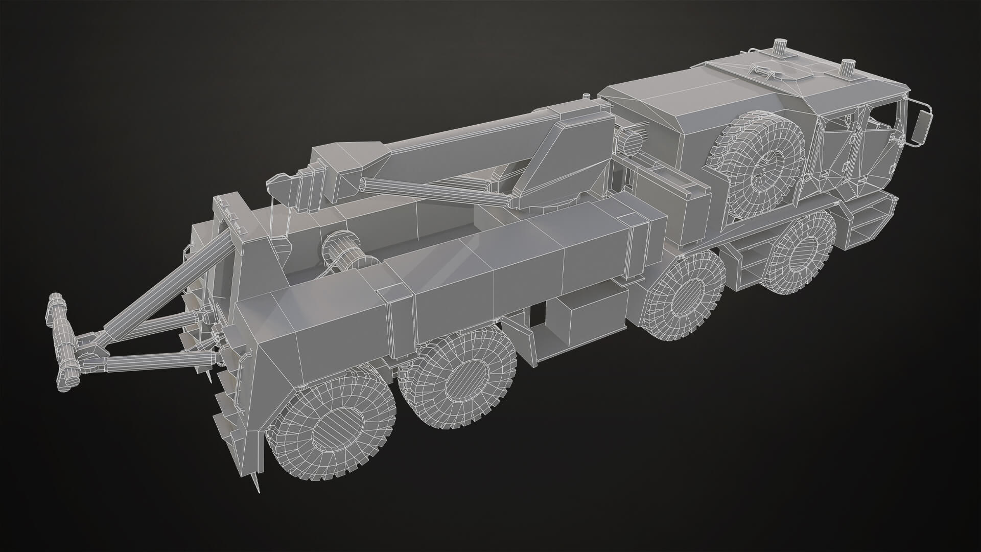 Heavy Military Truck V2 - Wrecker 3D Model by MSWoodvine