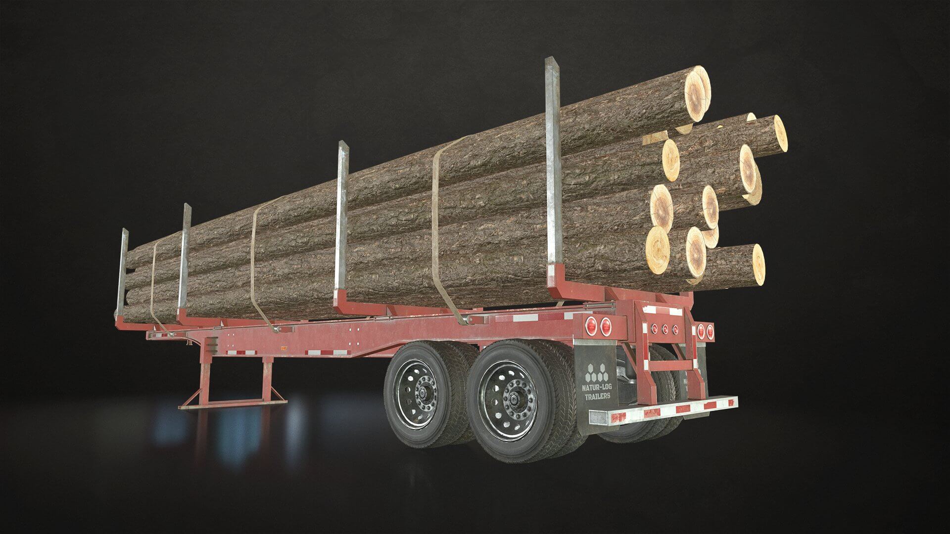 Logging Trailer - 3D Model by MSWoodvine