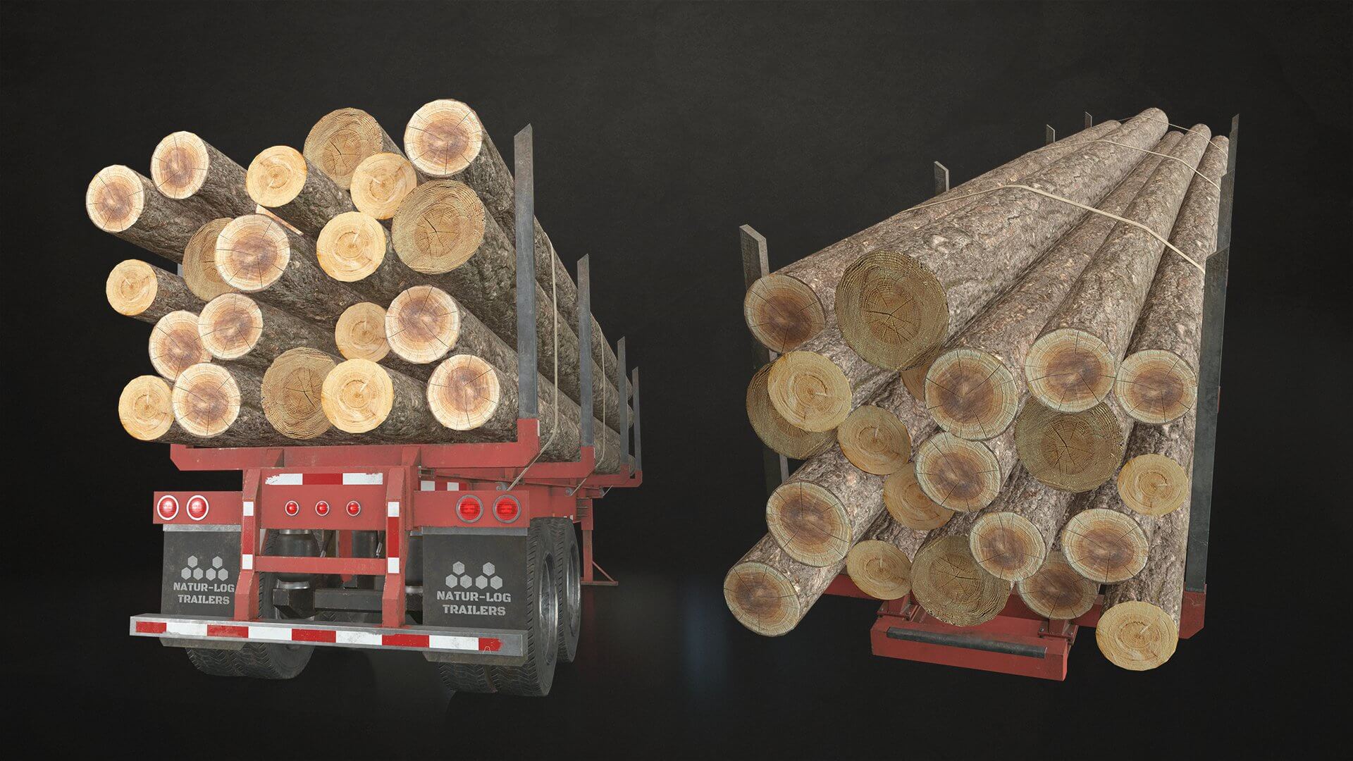 Logging Trailer - 3D Model by MSWoodvine