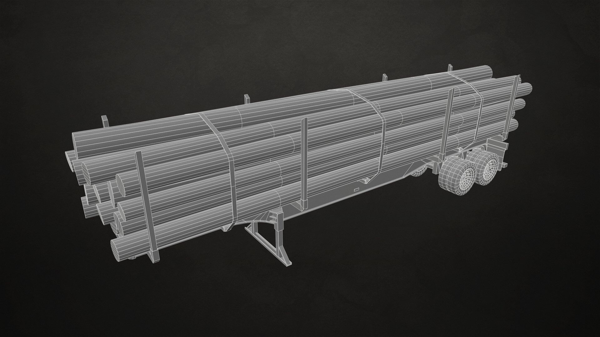 Logging Trailer - 3D Model by MSWoodvine