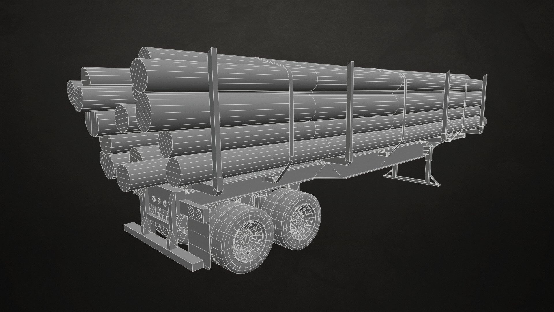 Logging Trailer - 3D Model by MSWoodvine