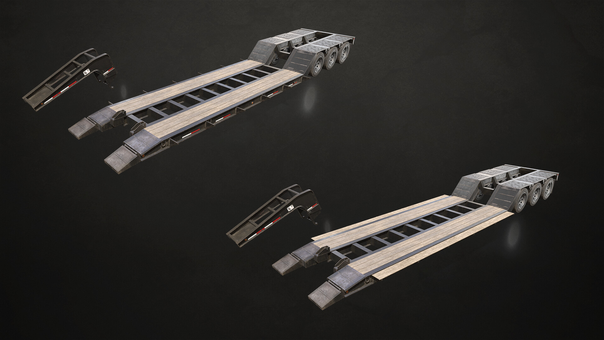 Lowboy Trailer - 3D Model by MSWoodvine