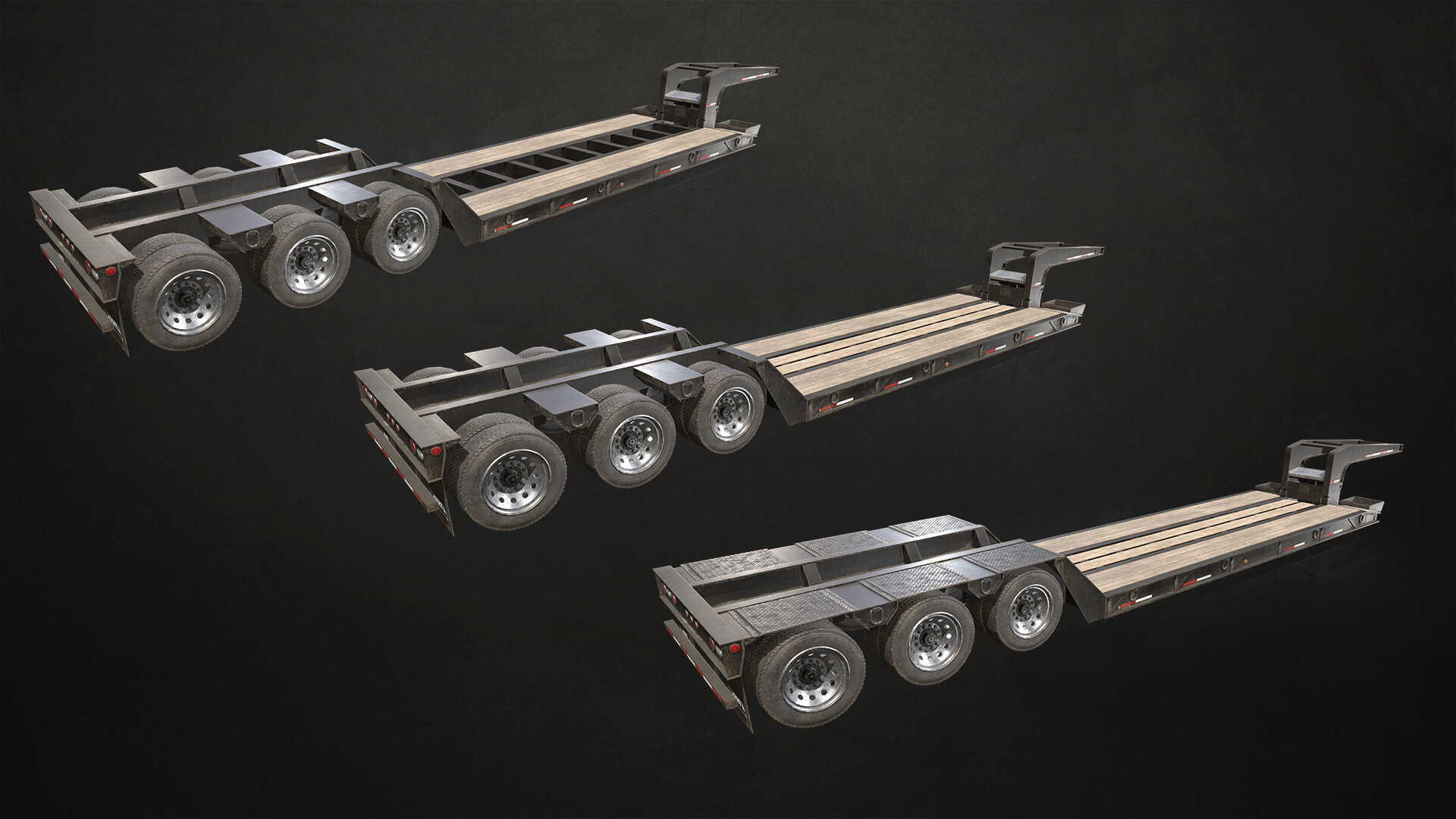 Lowboy Trailer - 3D Model by MSWoodvine