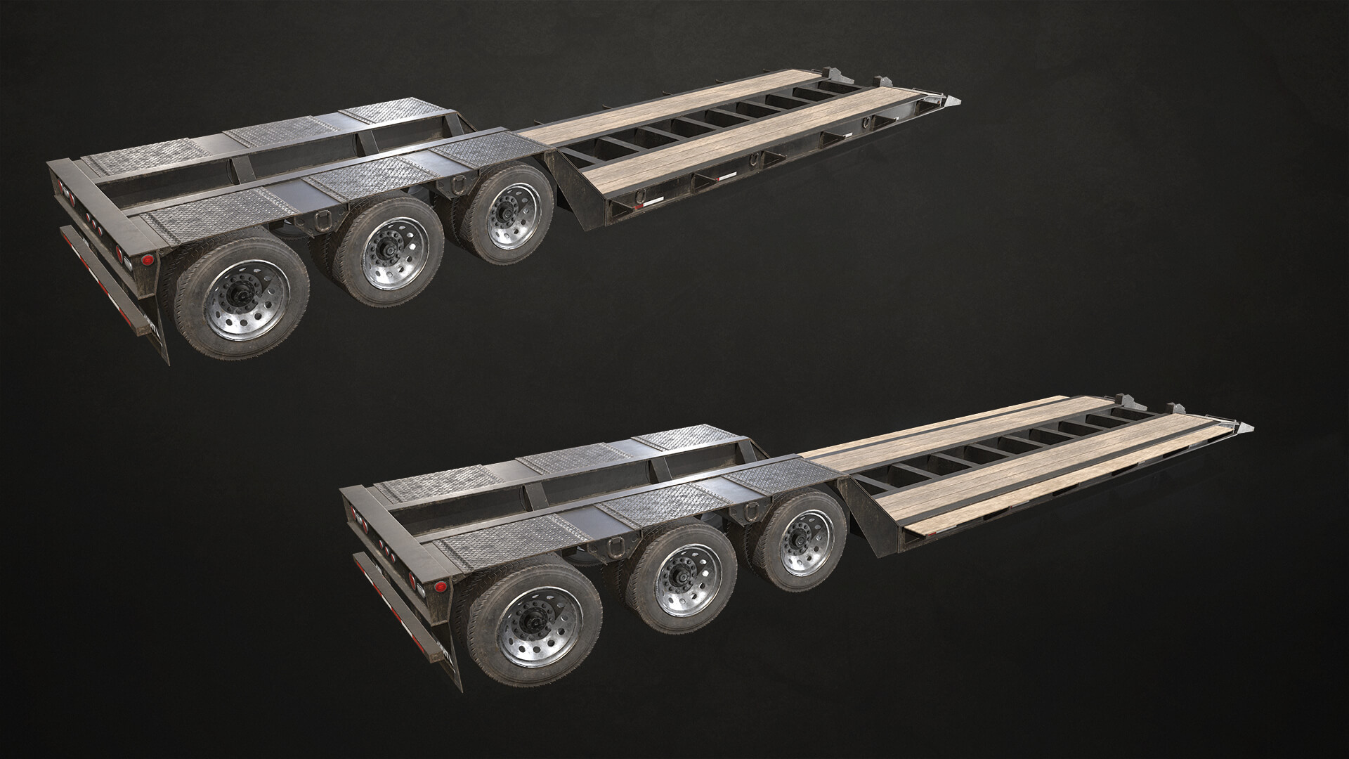 Lowboy Trailer - 3D Model by MSWoodvine