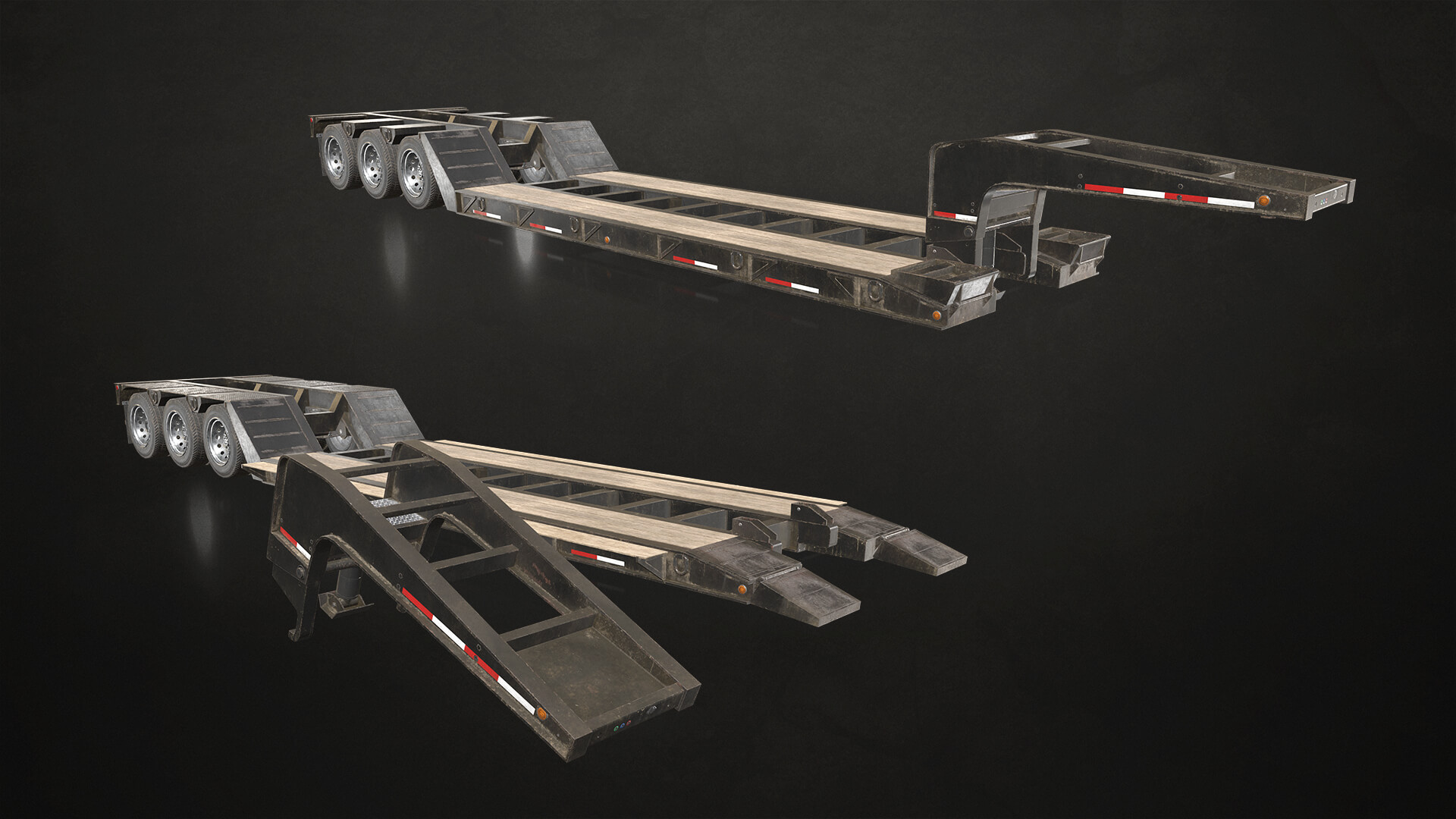 Lowboy Trailer - 3D Model by MSWoodvine