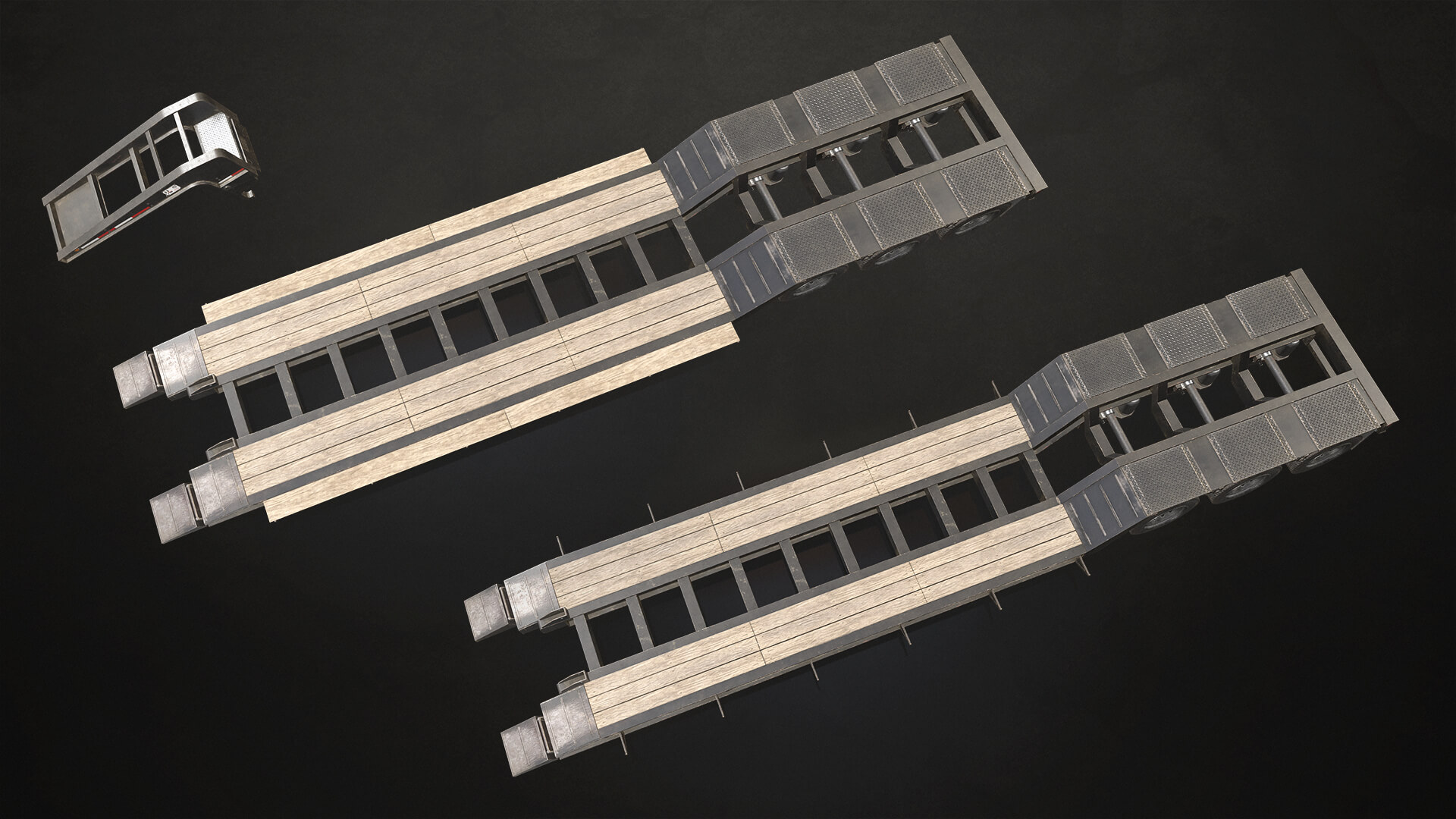 Lowboy Trailer - 3D Model by MSWoodvine