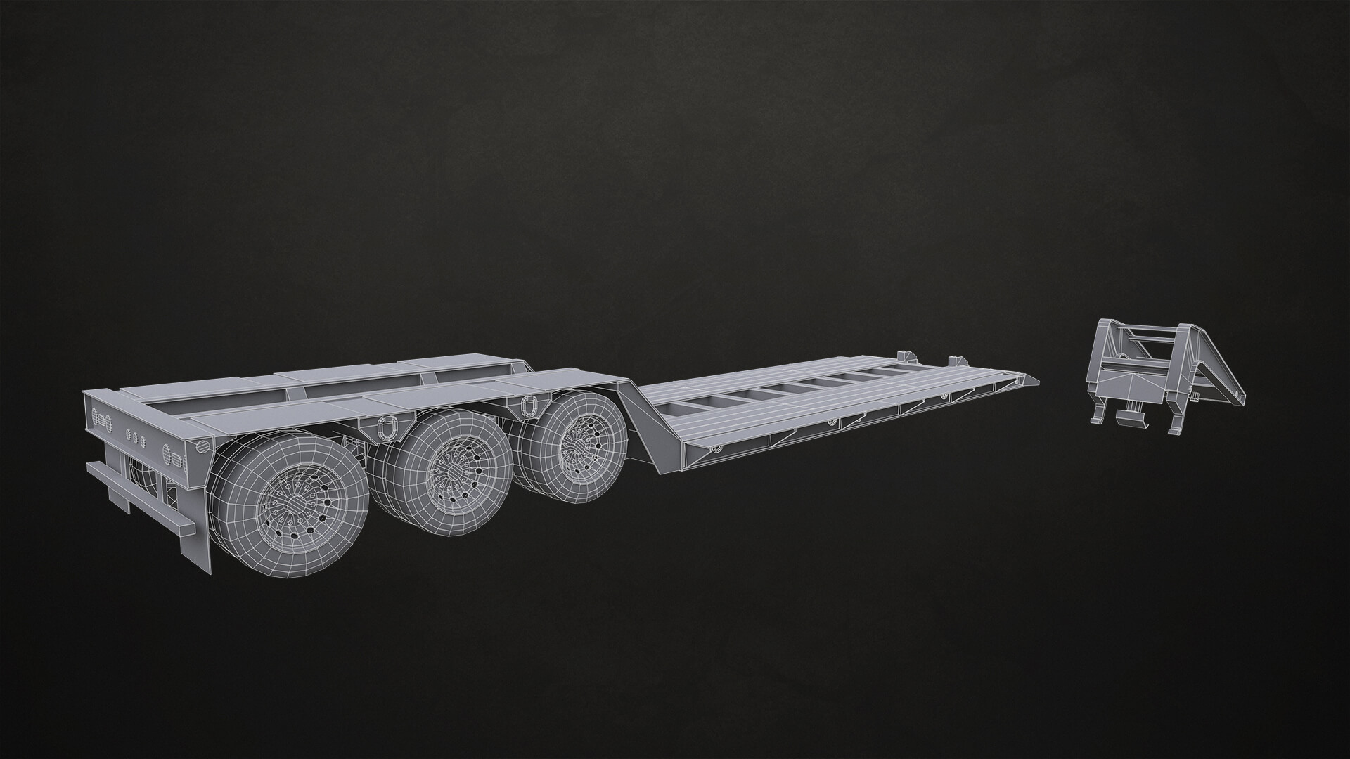 Lowboy Trailer - 3D Model by MSWoodvine