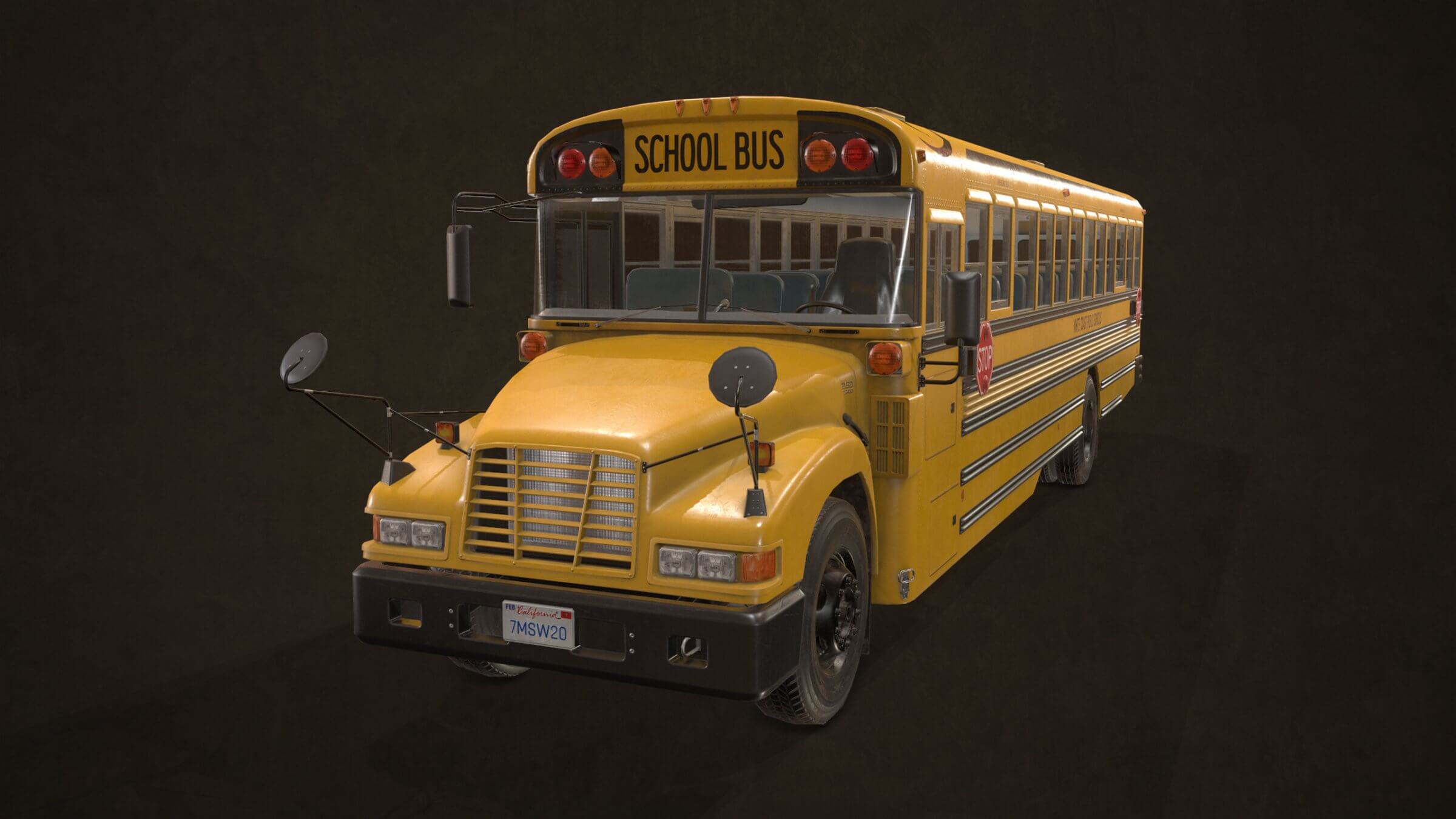 School Bus - 3D Model by MSWoodvine