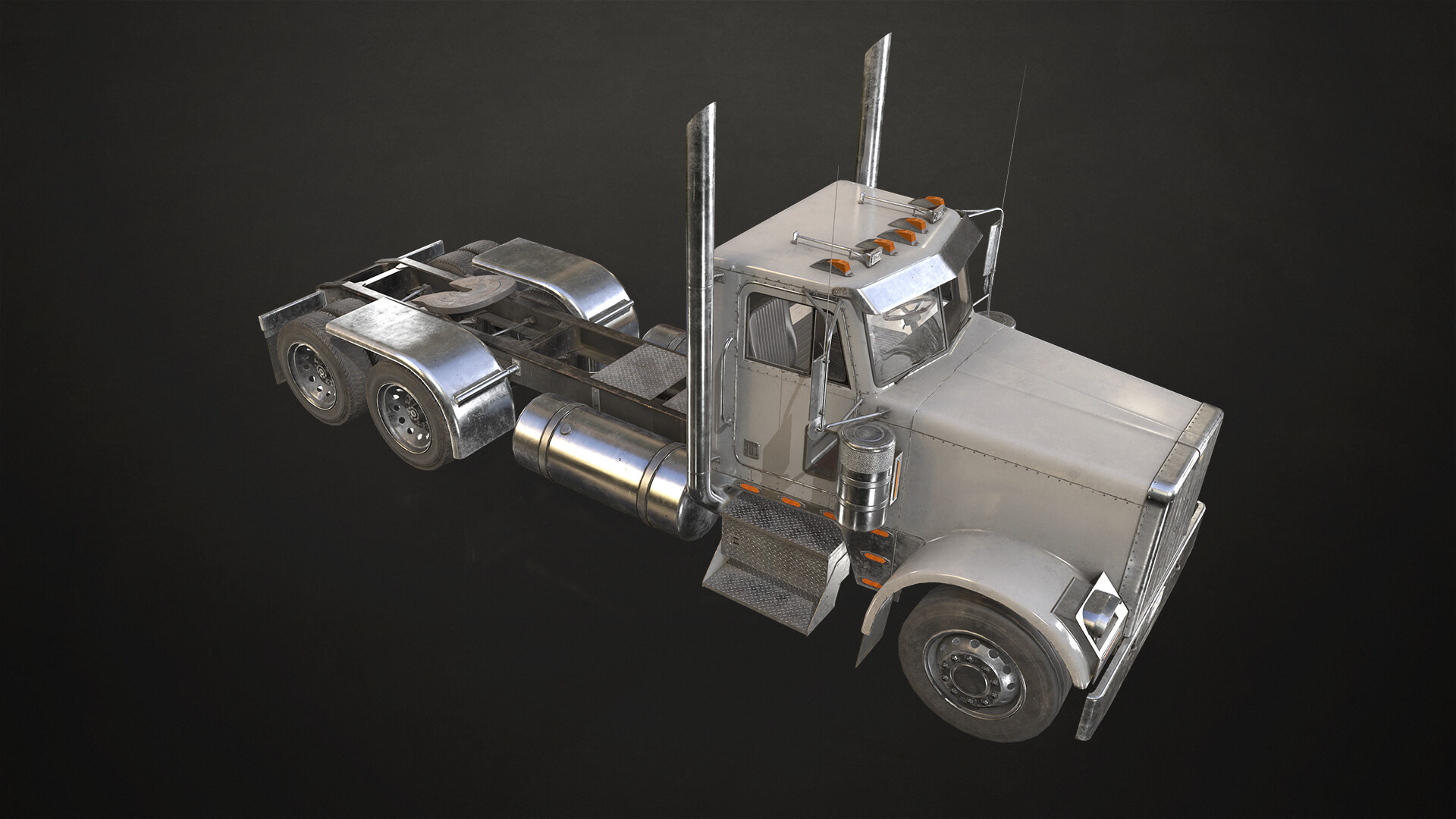 Semi Truck Day Cab - 3D Model by MSWoodvine