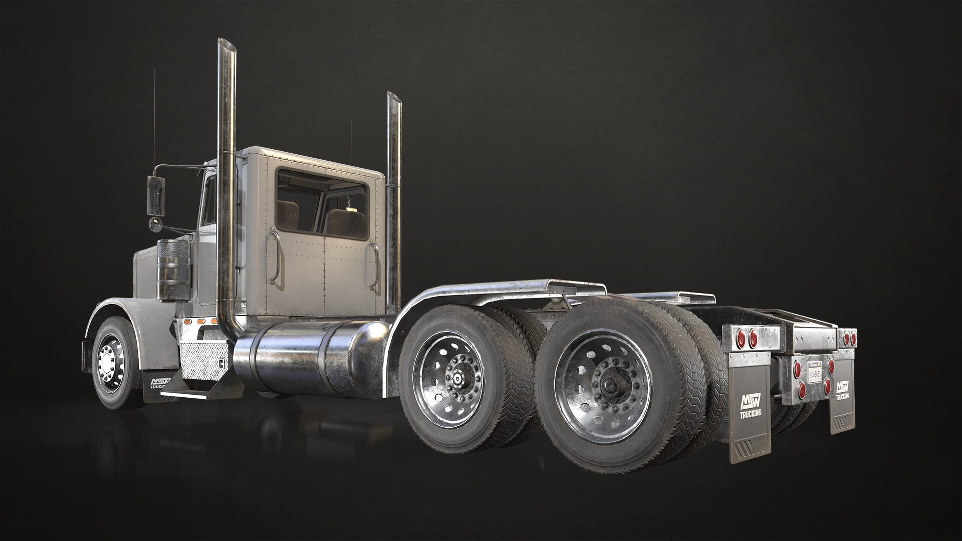 Semi Truck Day Cab - 3D Model by MSWoodvine
