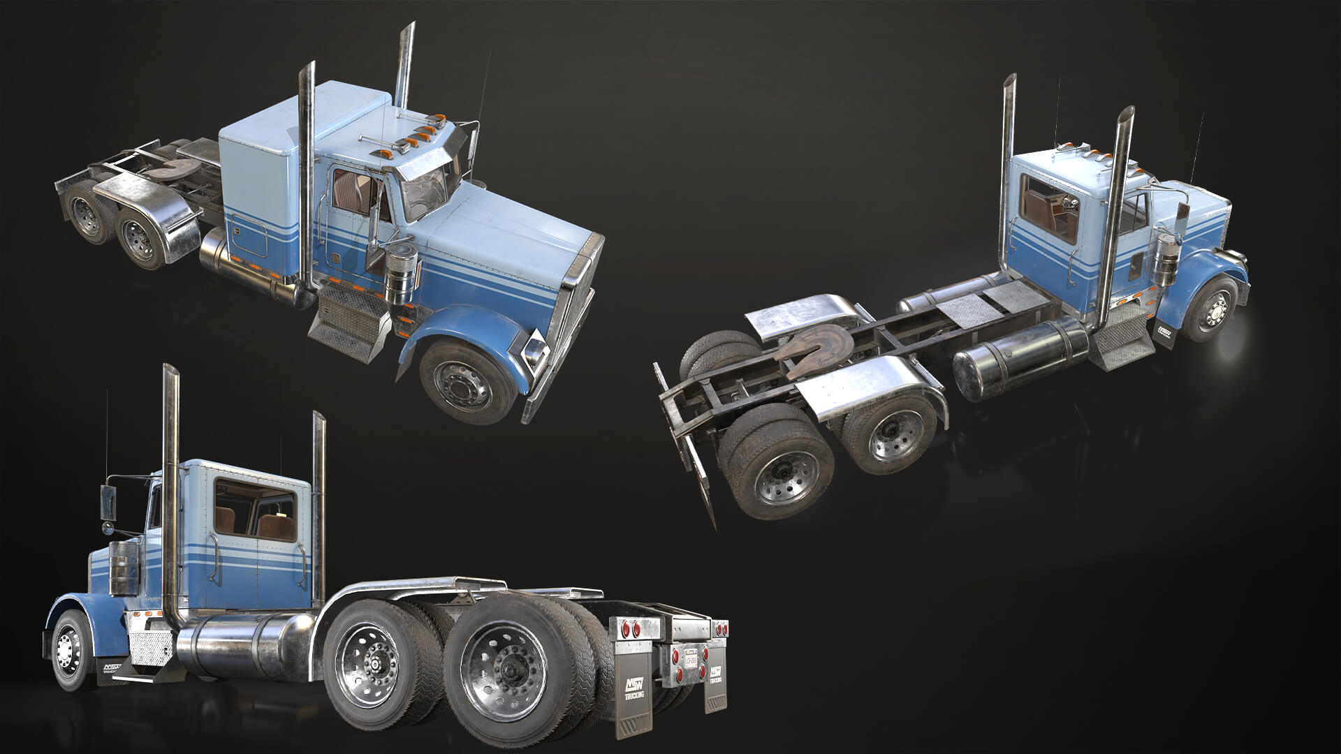 Semi Truck Mega Pack - 3D Model by MSWoodvine