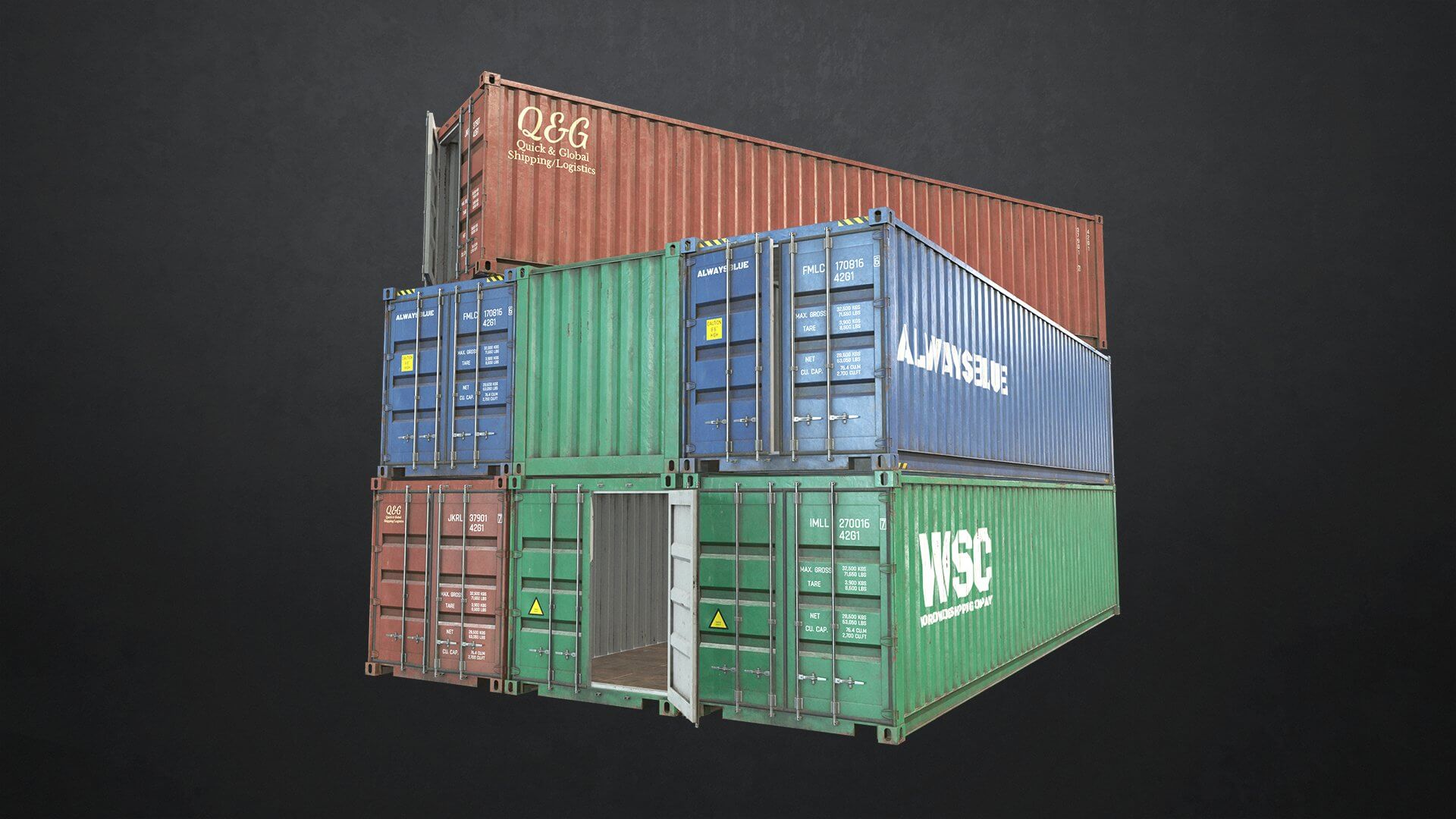 Shipping Container - 3D Model by MSWoodvine