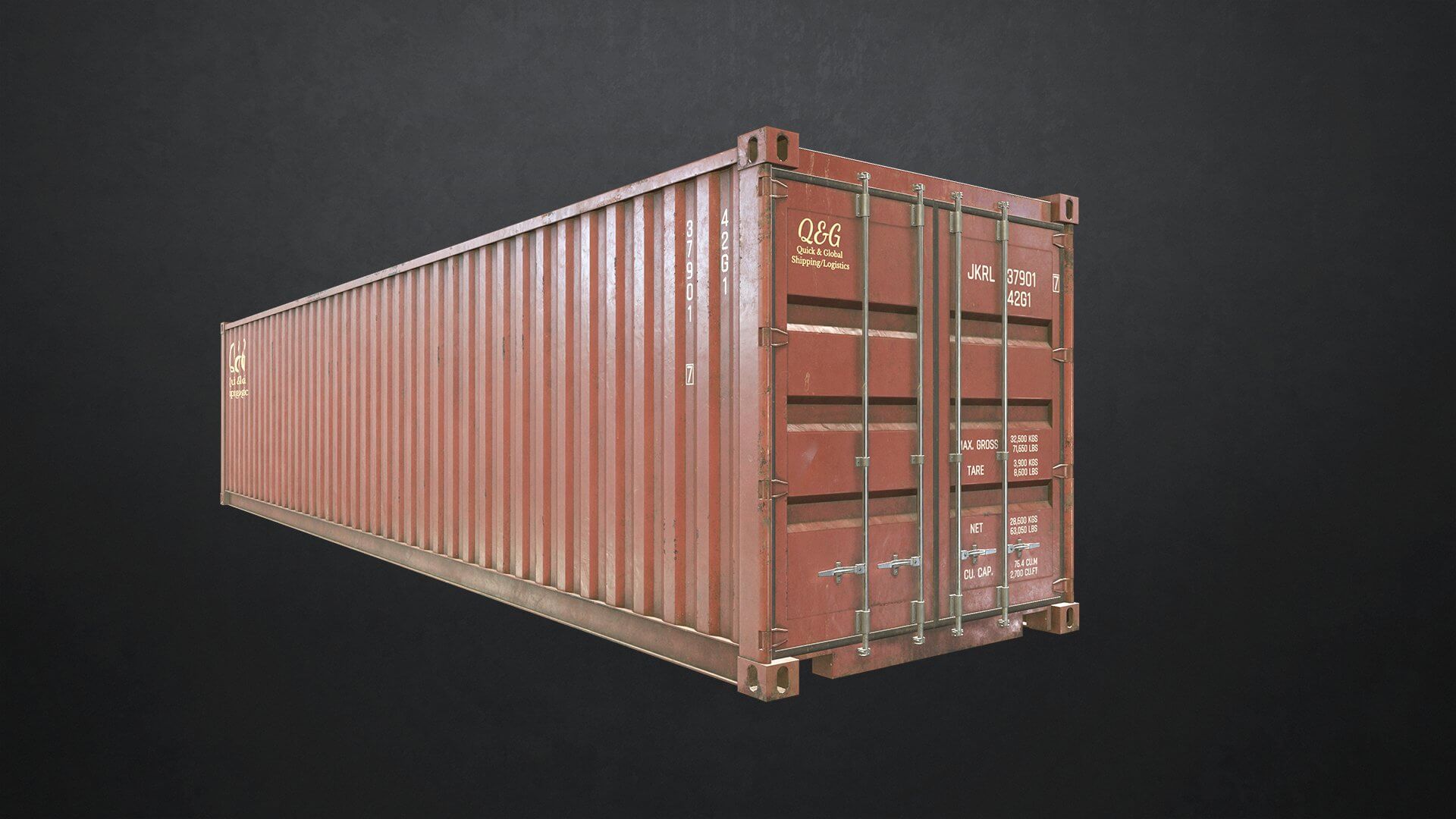 Shipping Container - 3D Model by MSWoodvine