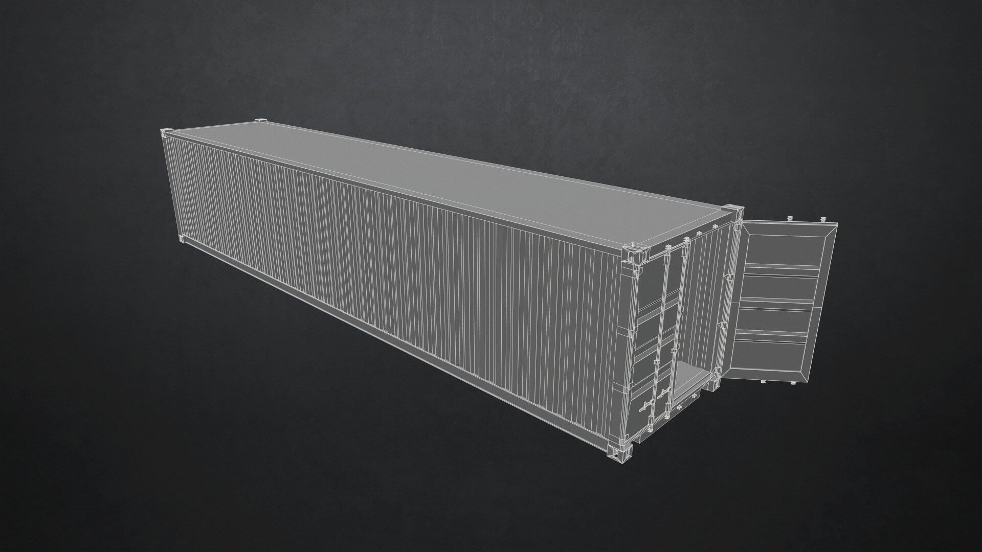 Shipping Container - 3D Model by MSWoodvine