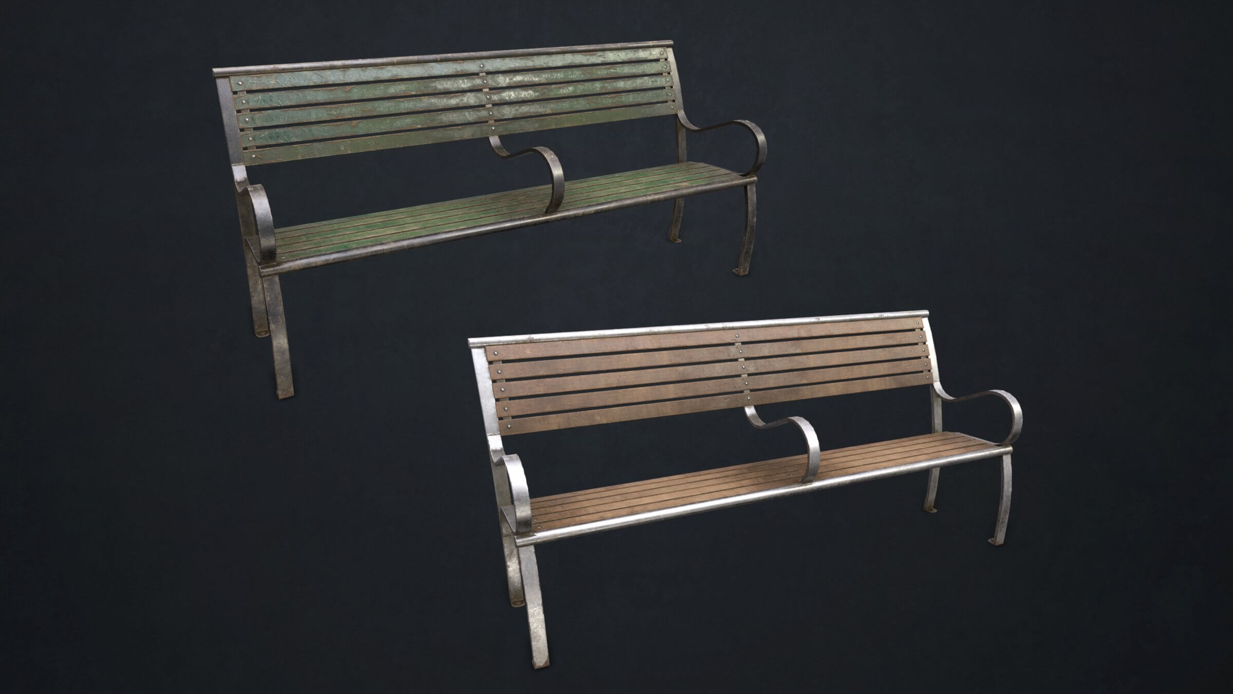 Street Bench - 3D Model by MSWoodvine