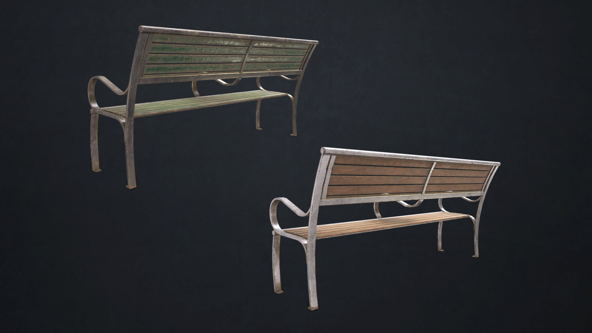 Street Bench - 3D Model by MSWoodvine