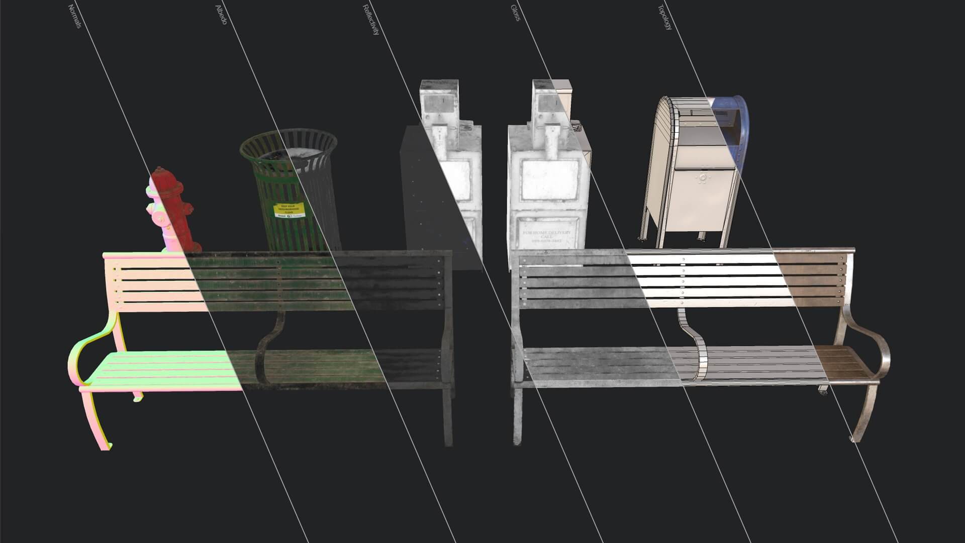 Street Elements Collection 1 - 3D Model by MSWoodvine