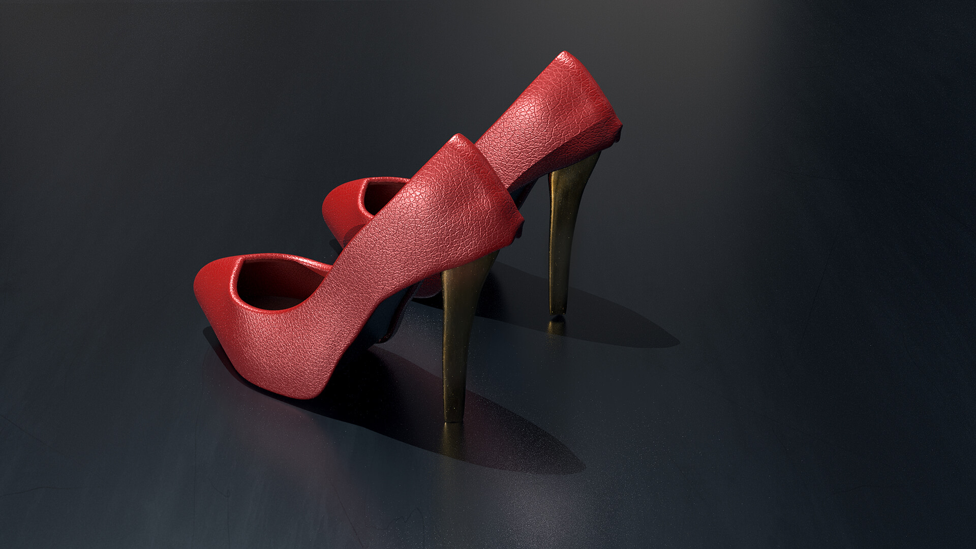 Women Letter Shoes Red - 3D Model by mu87