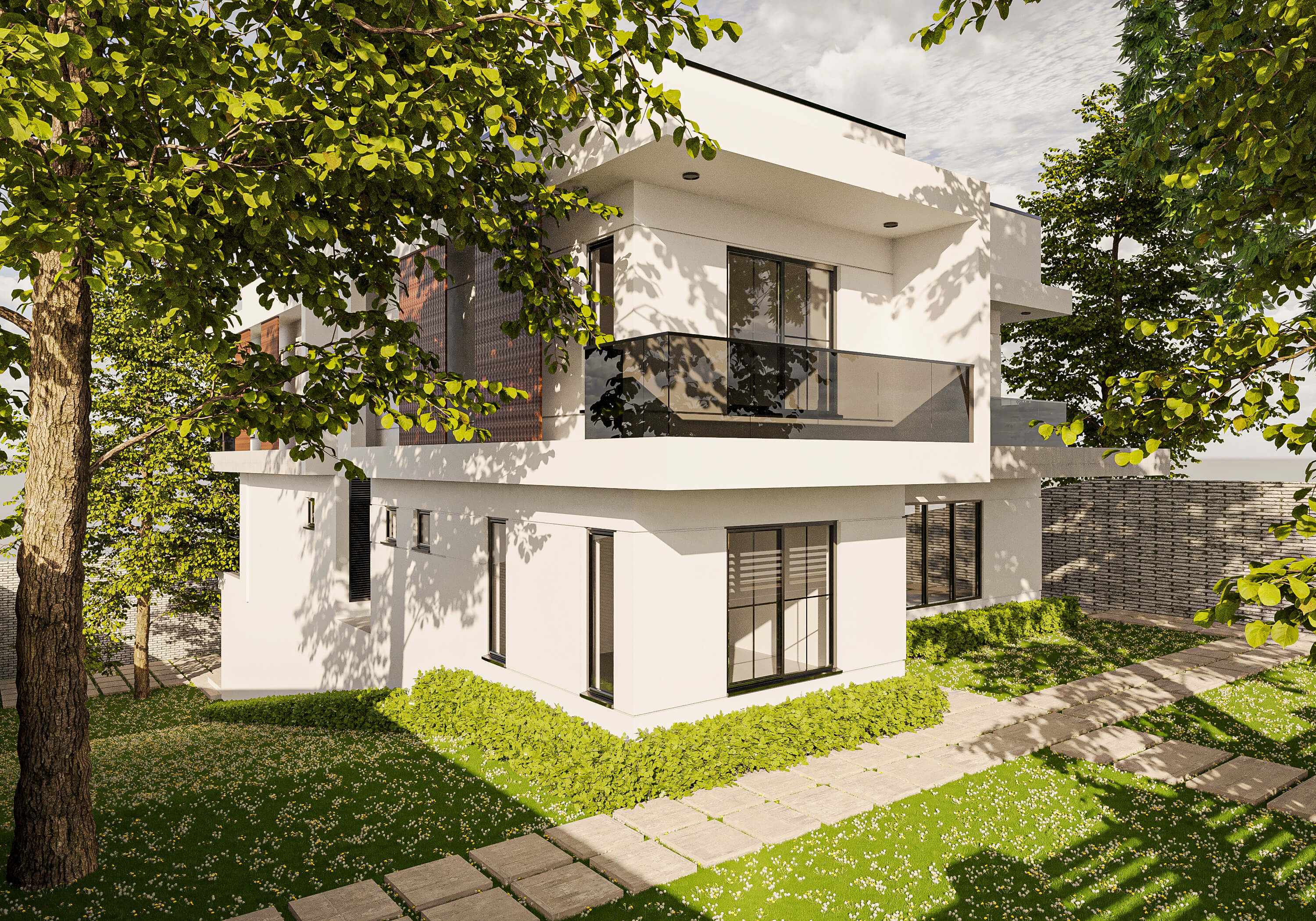 Modern house exterior render 3D Render by Mudif Memor