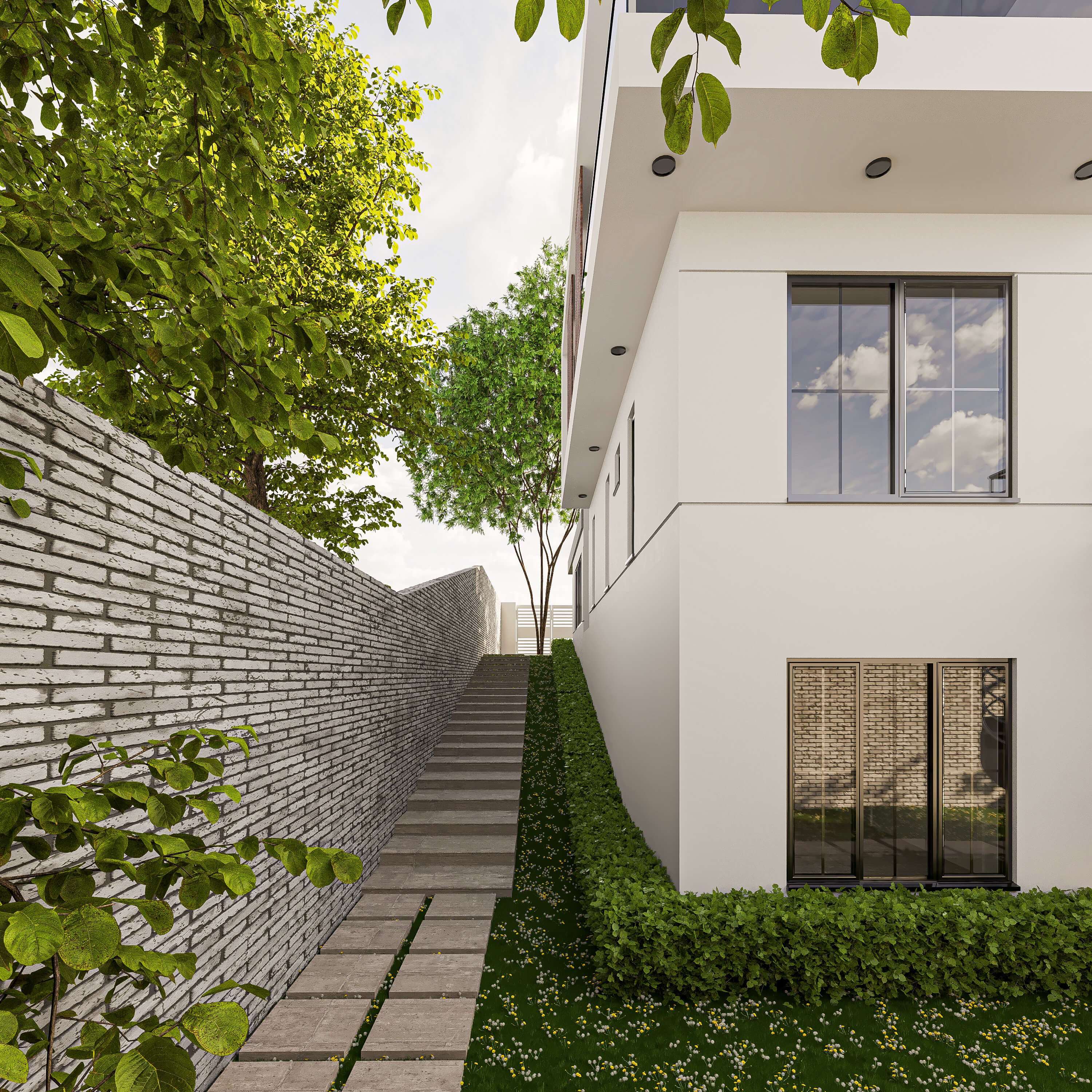 Modern house exterior render 3D Render by Mudif Memor
