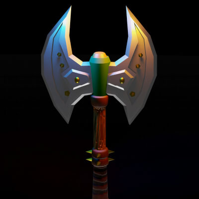 Low Poly Axe - 3D Model by Muhammad Waleed