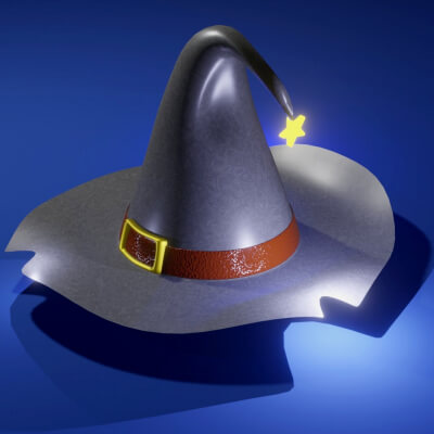 Low Poly Wizard Hat - 3D Model by Muhammad Waleed