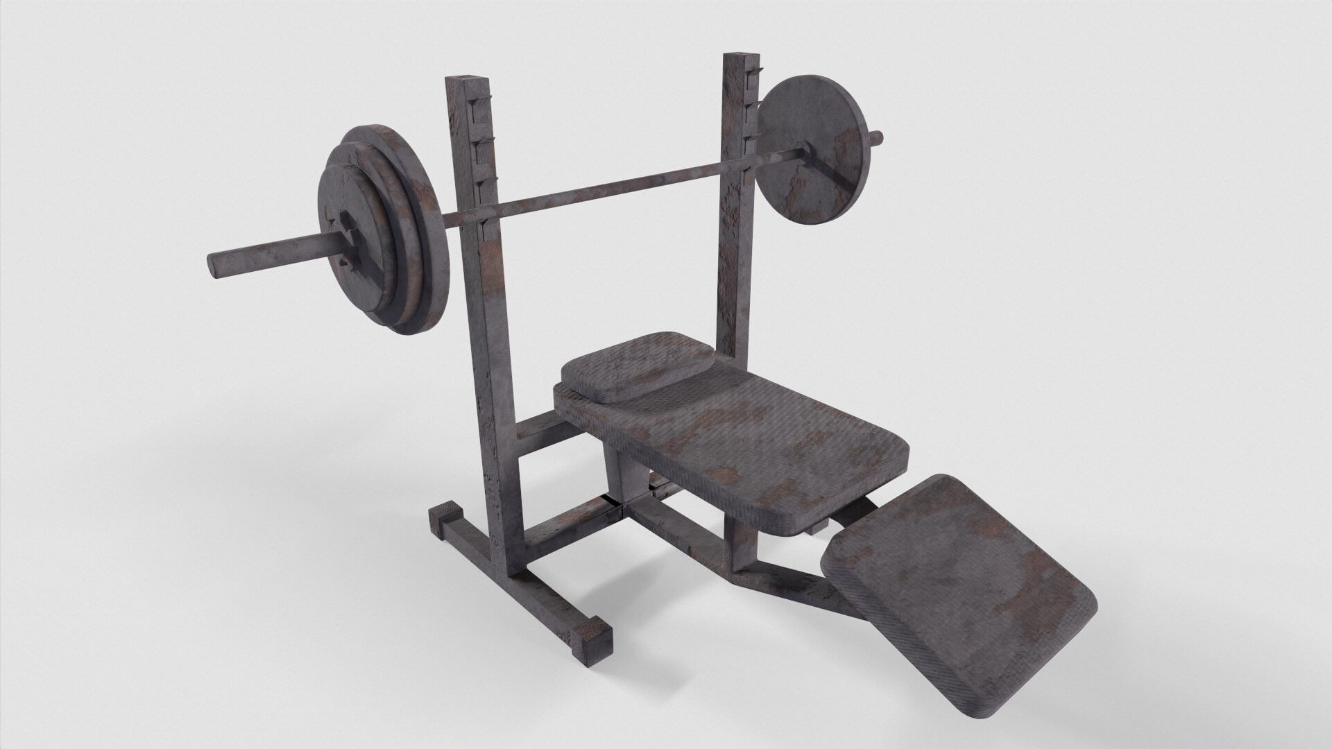 Bench Press - Rusty and Normal 3D Model by muharremadk