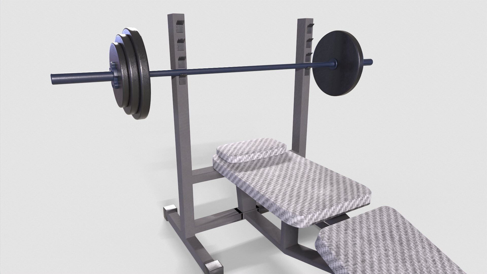 Bench Press - Rusty and Normal 3D Model by muharremadk