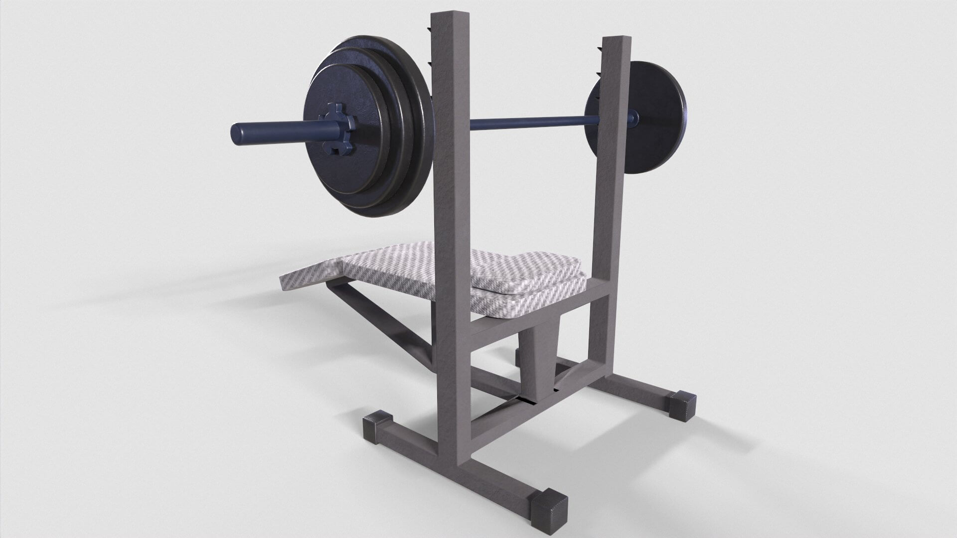Bench Press - Rusty and Normal 3D Model by muharremadk