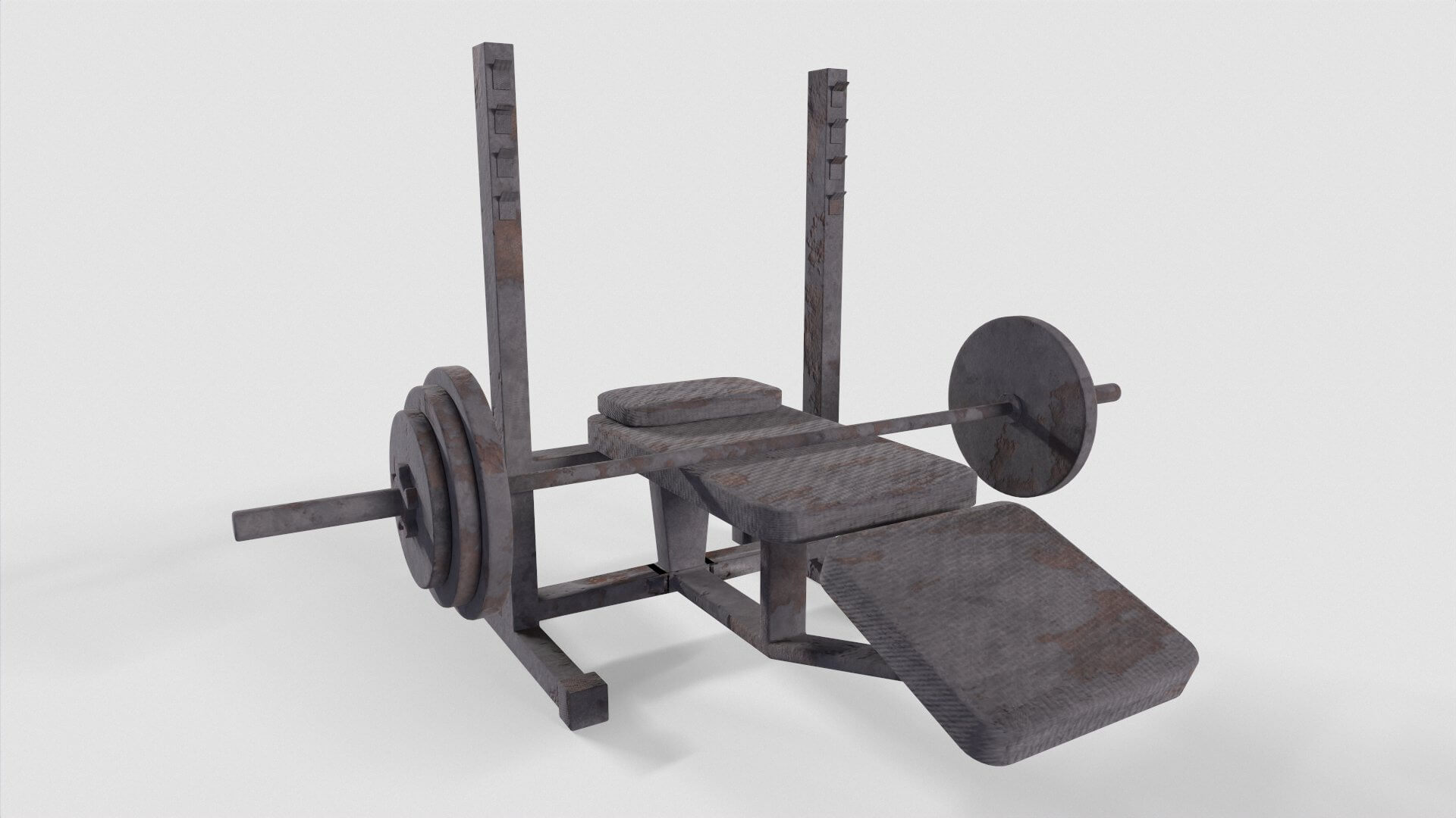 Bench Press - Rusty and Normal 3D Model by muharremadk