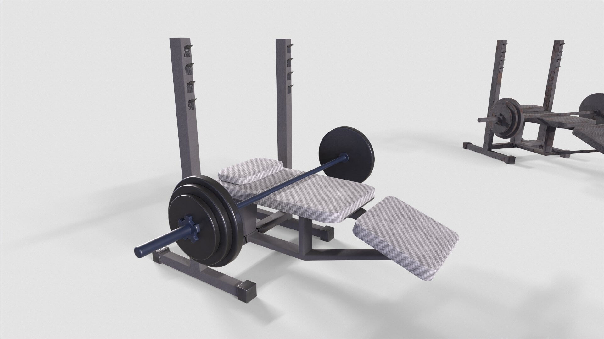 Bench Press - Rusty and Normal 3D Model by muharremadk
