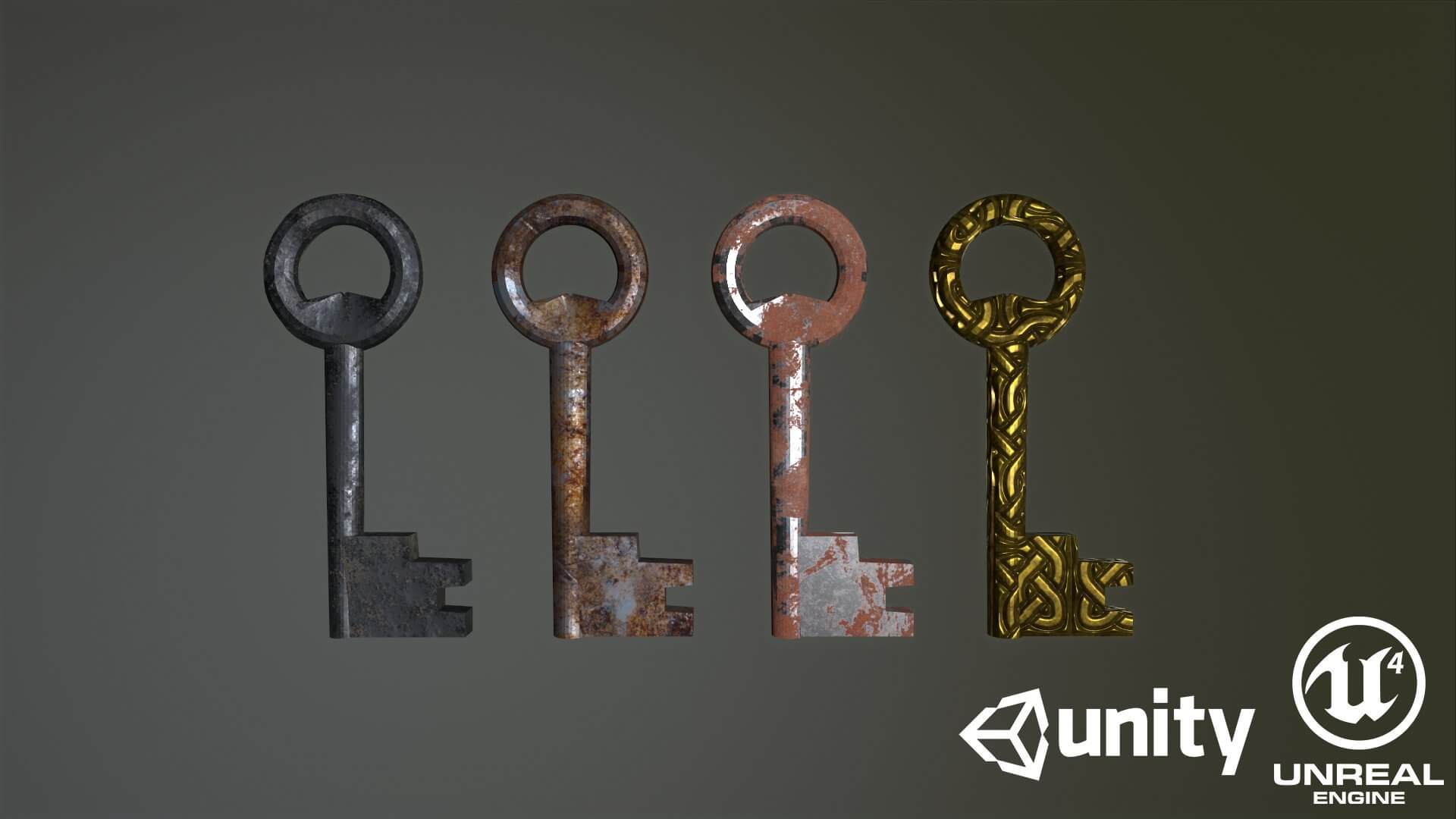 Old Keys - 3D Model by muharremadk